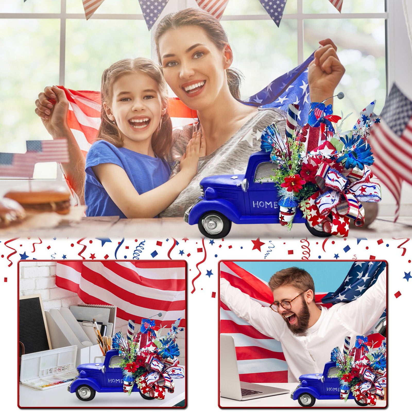 Independence Day Independence Day Table Decor Patriotic 2025 1PC ...