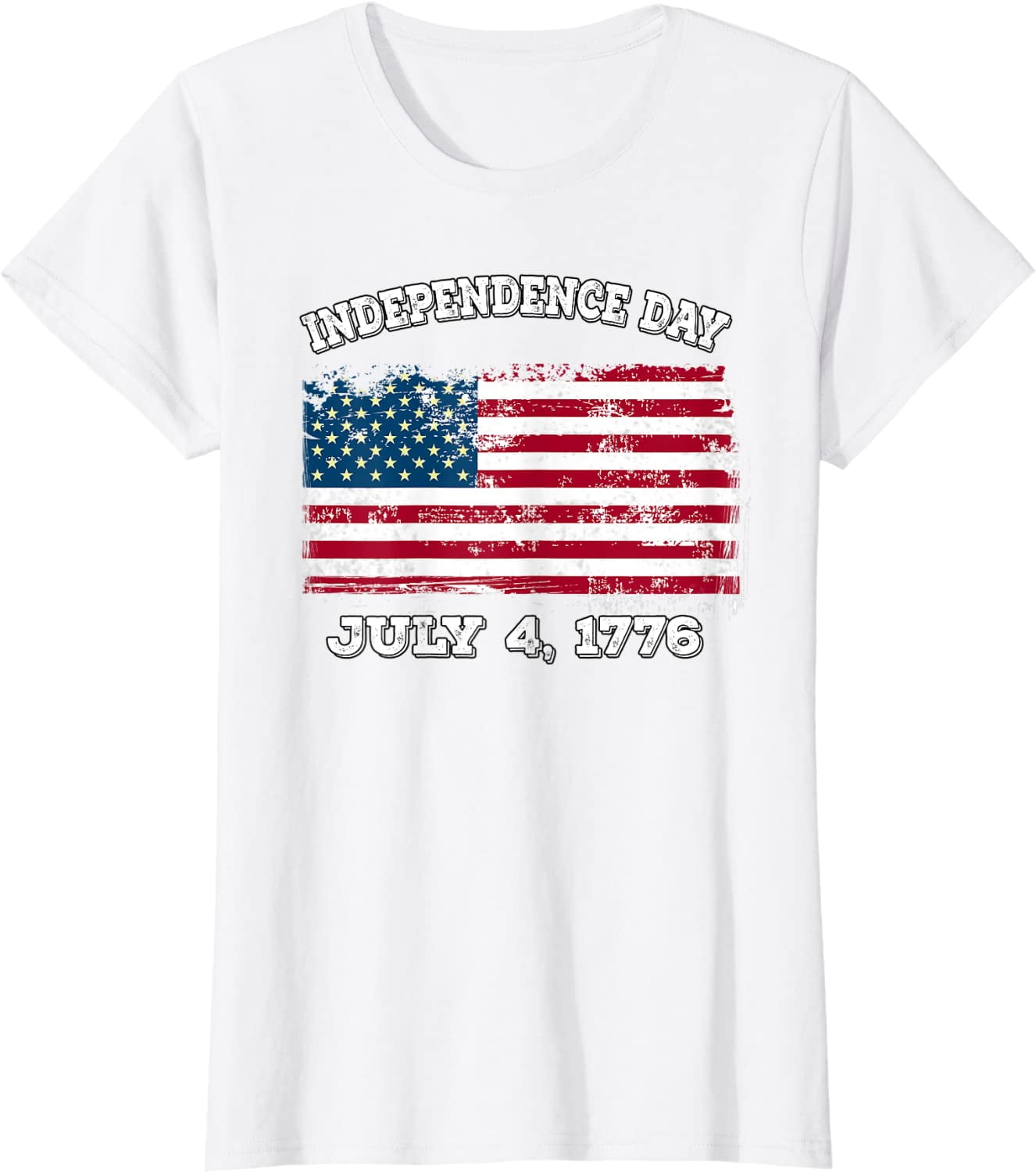 Independence Day July 4 1776 Fourth of July American Flag T-Shirt Gift ...