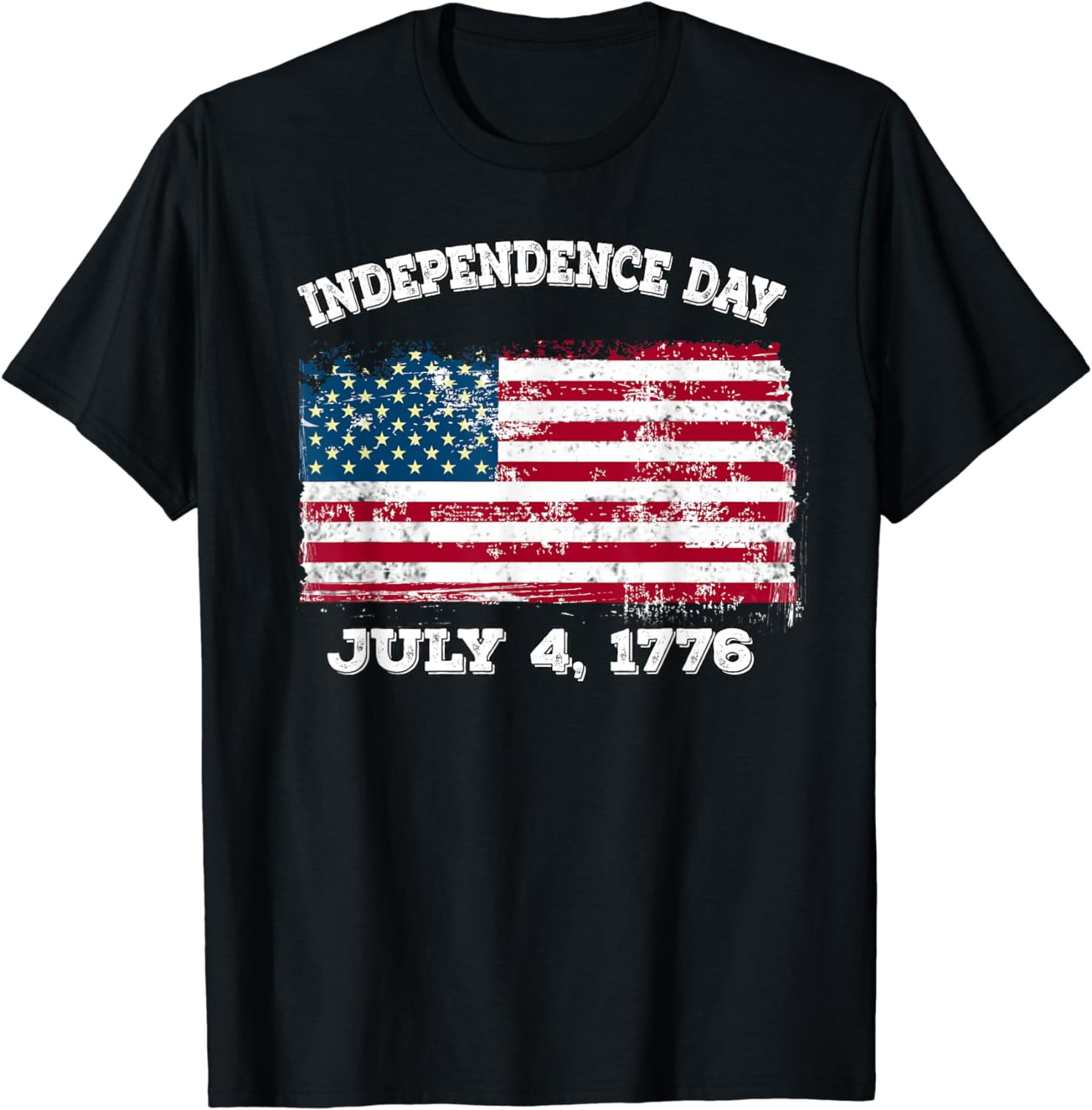 Independence Day July 4 1776 Fourth of July American Flag T-Shirt ...
