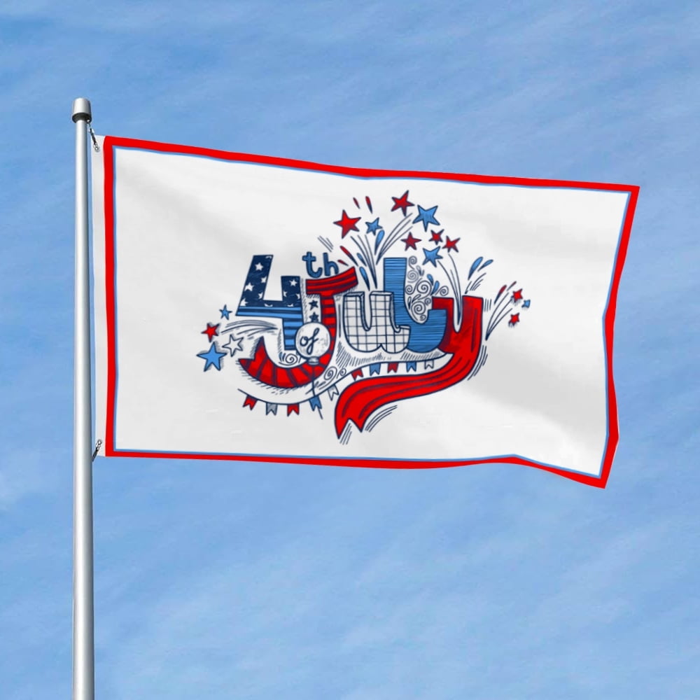 Independence Day July 4th Flags 3x5 Flag Banner with 2 Brass Grommets ...