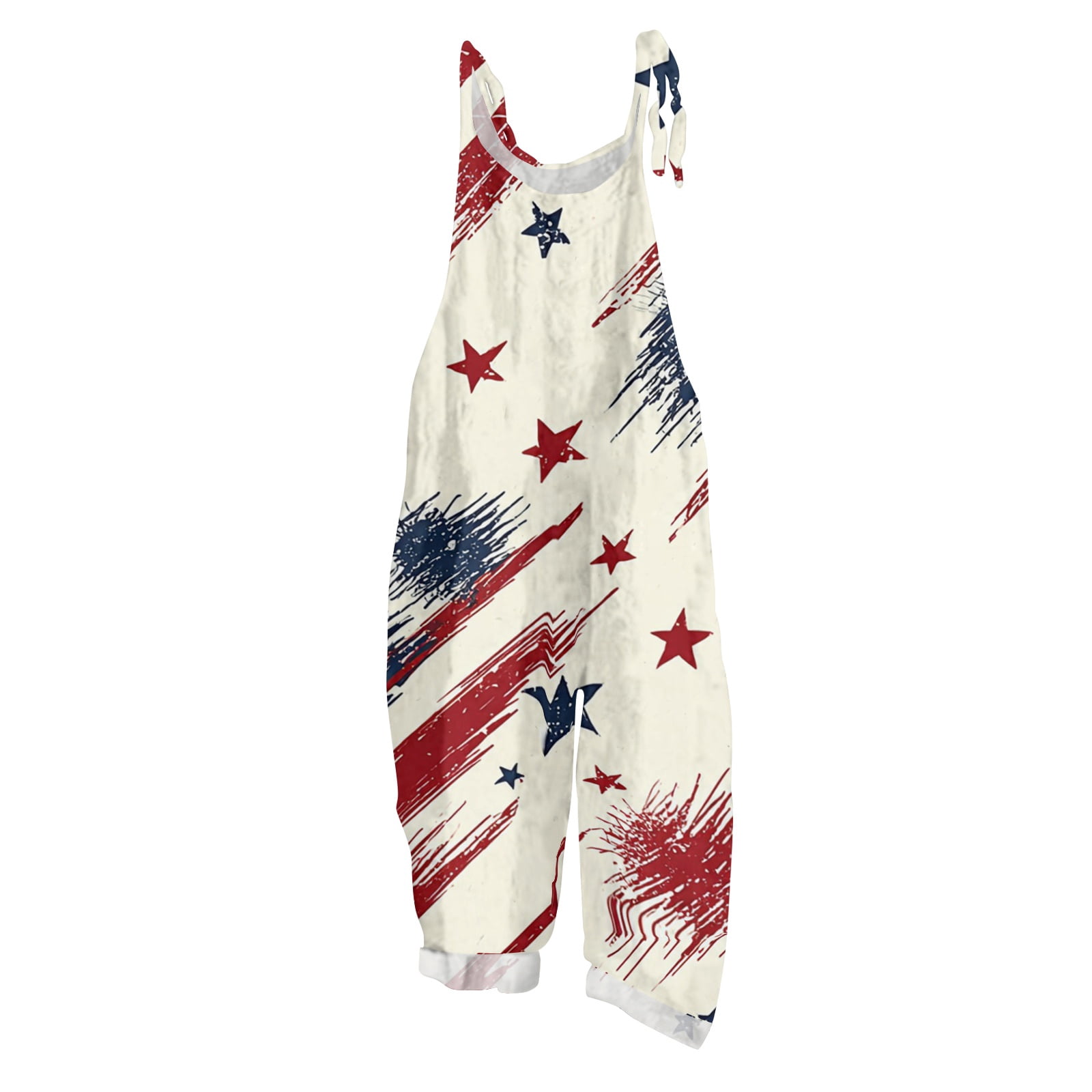 Independence Day Jumpsuits Women Red White and Blue Regular Pant Leg ...
