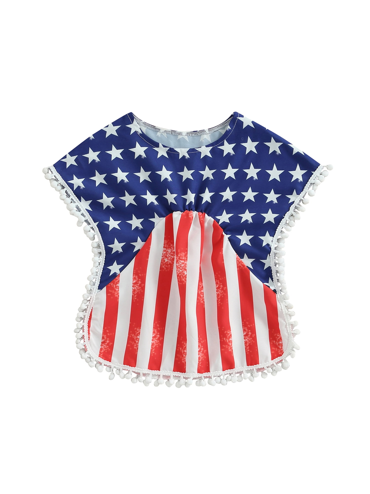 Independence Day Kids Girls Cover-Up Summer Stars Stripes Toddler Beach ...