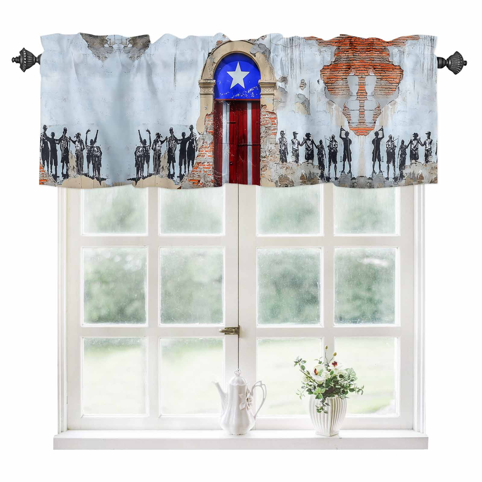 Independence Day Kitchen Valances for Windows 54x18 Inch Kitchen ...