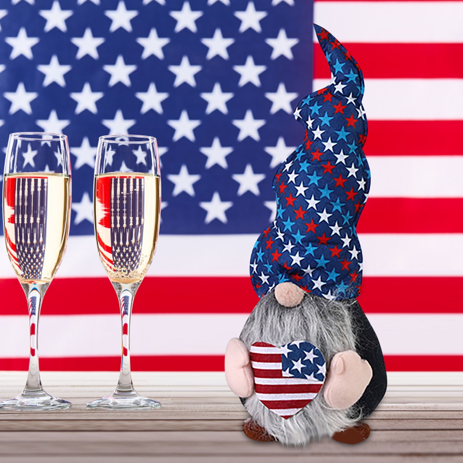 Independence Day Large Doll Face Less Doll Decorations Home Red Plush ...