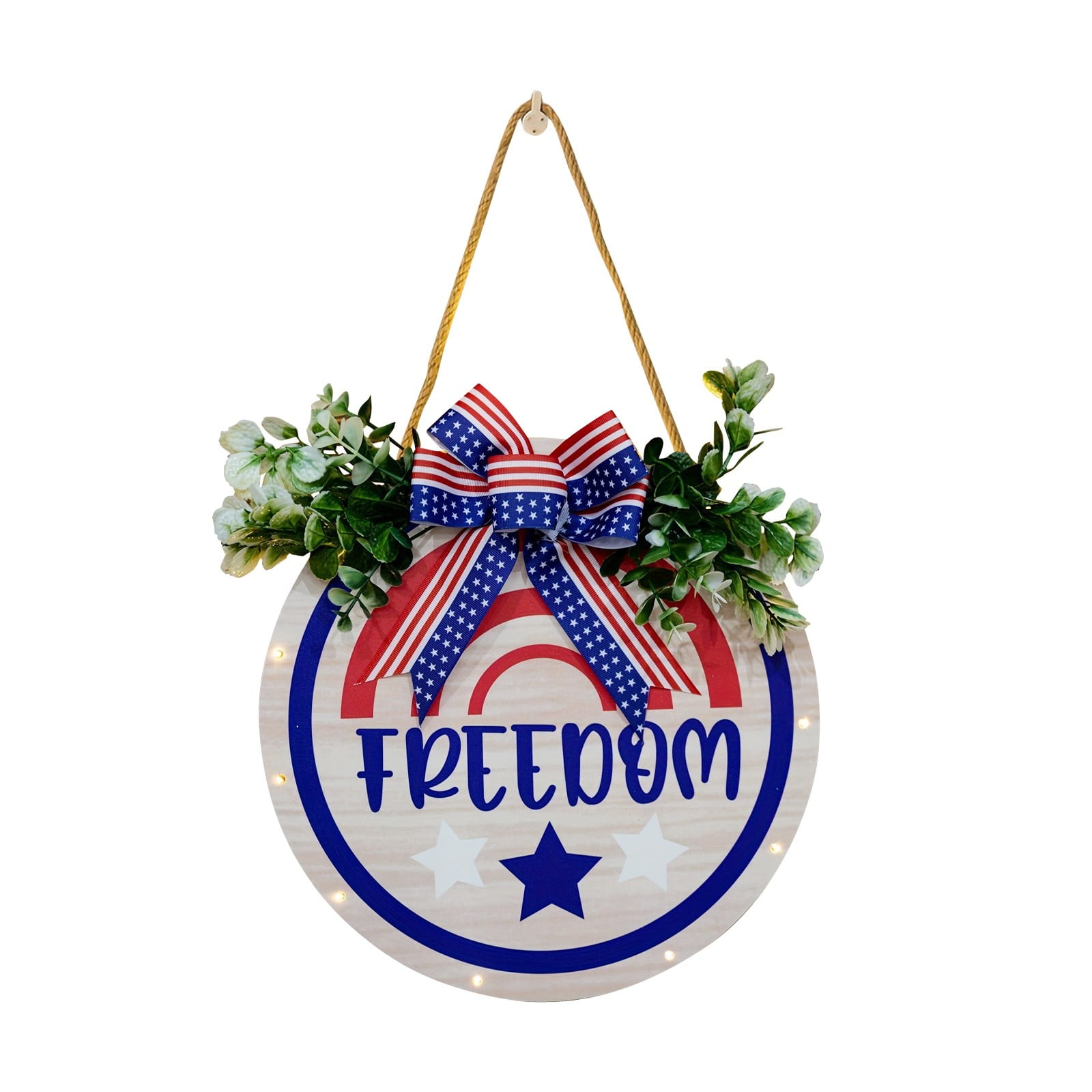 Independence Day Led Welcome Sign Door Hanger - Patriotic Front Door ...