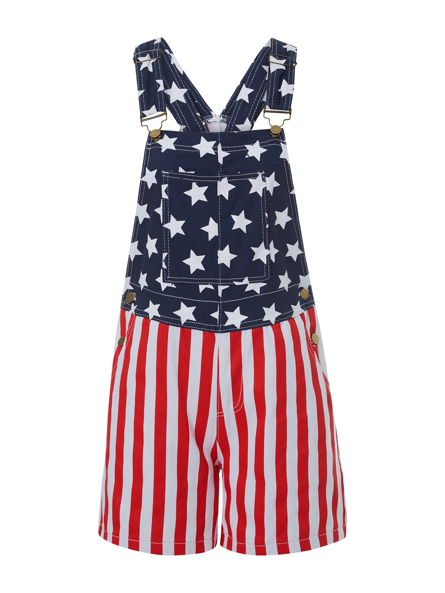 Independence Day Men Women Unisex One Piece Romper Summer American Flag ...