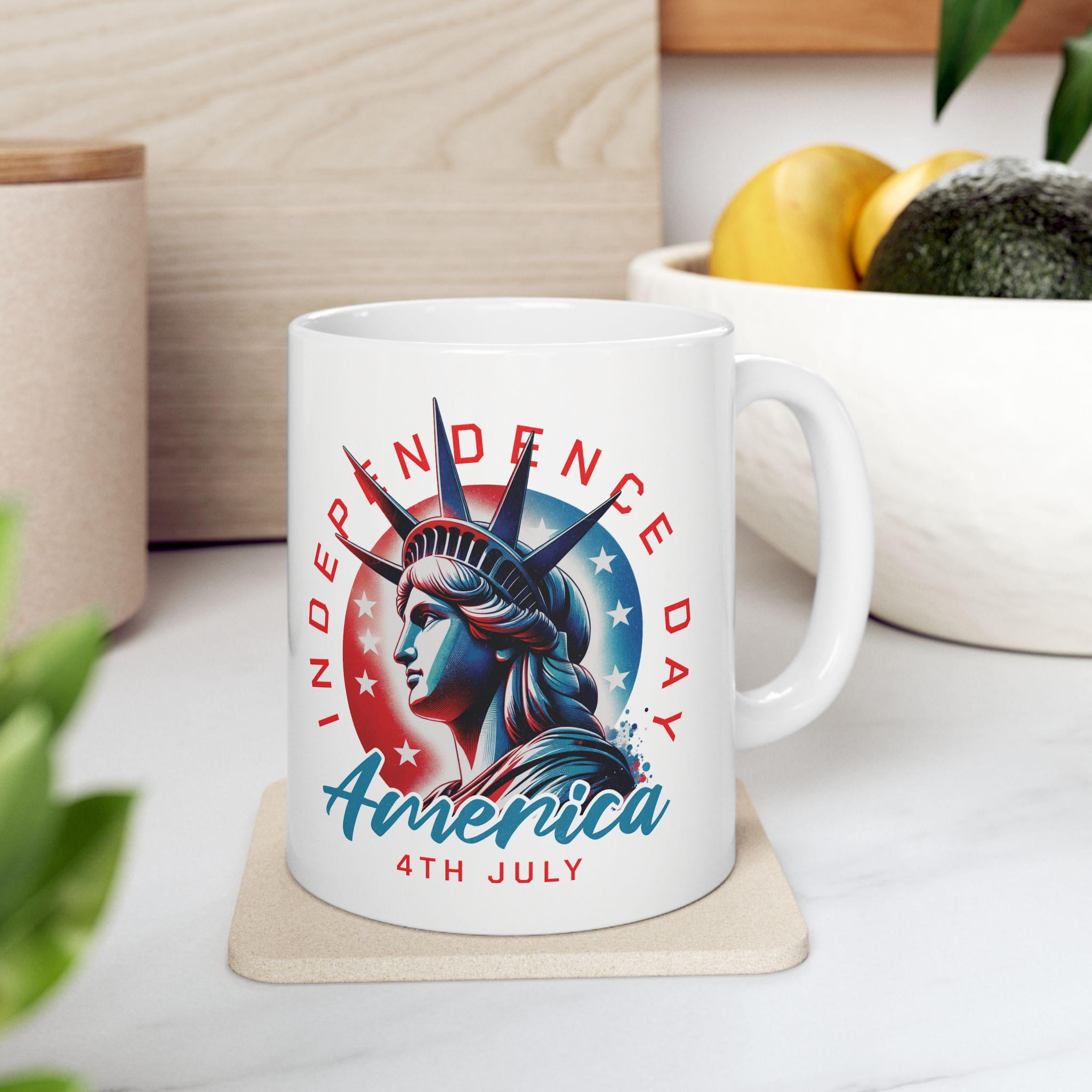 Independence Day Mug – USA Pride Patriotic Coffee Cup for July 4th ...