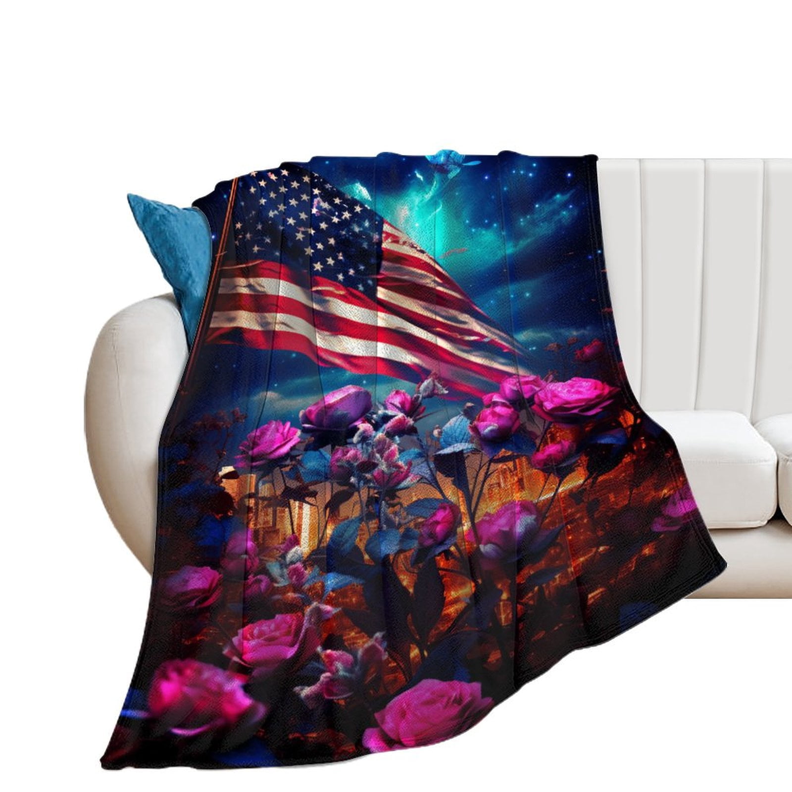 Independence Day Of The United States Flag Blanket Lightweight Cozy ...