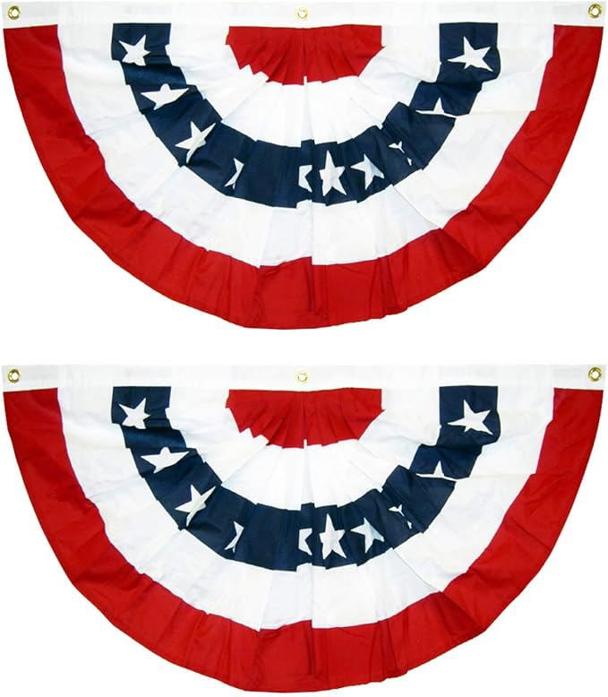 Independence Day Patriotic Pleated Fan Flag, Pleated Full Fan Flag ...