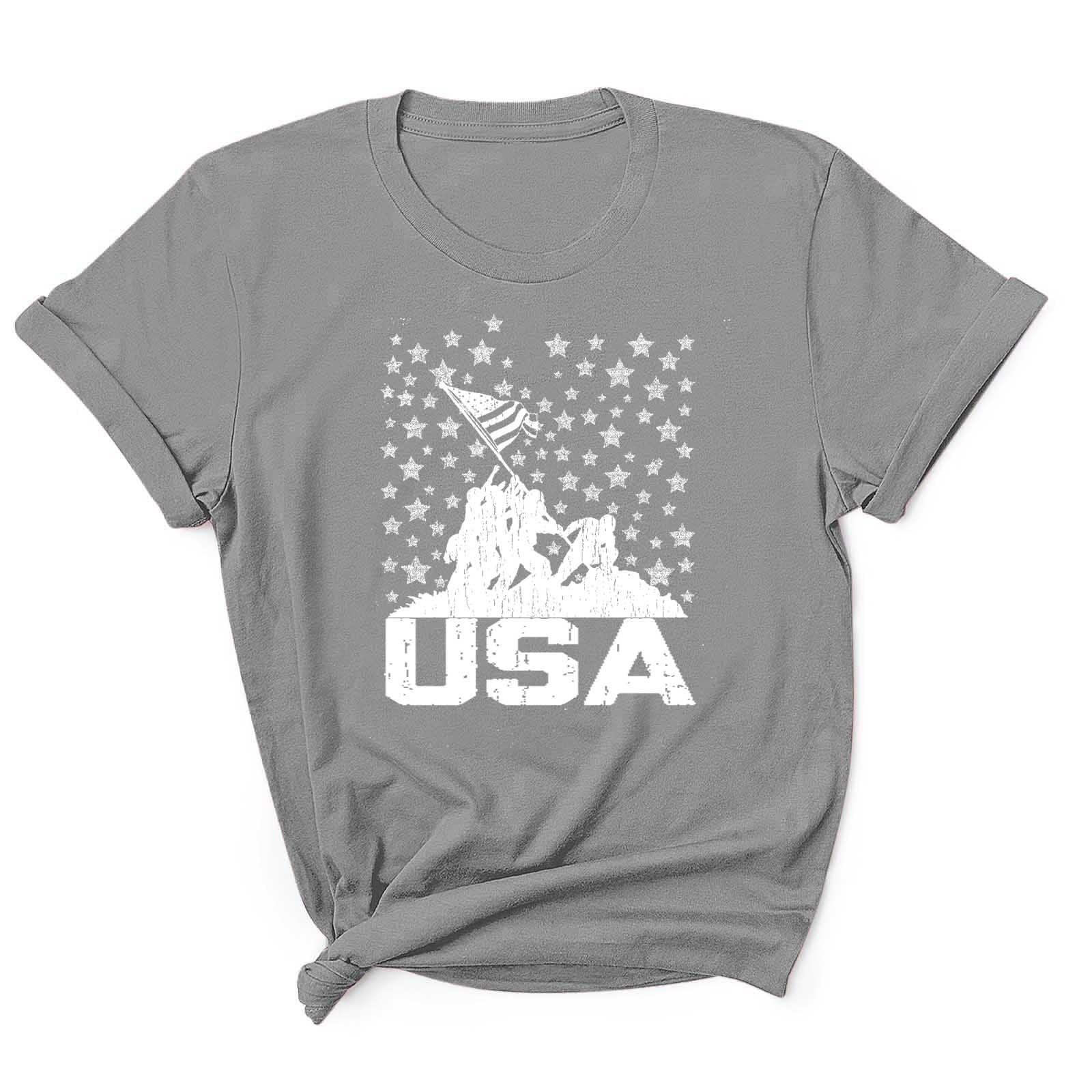 Independence Day Patriotic T-Shirts for Mens，2025 Summer Usa Flag Star ...