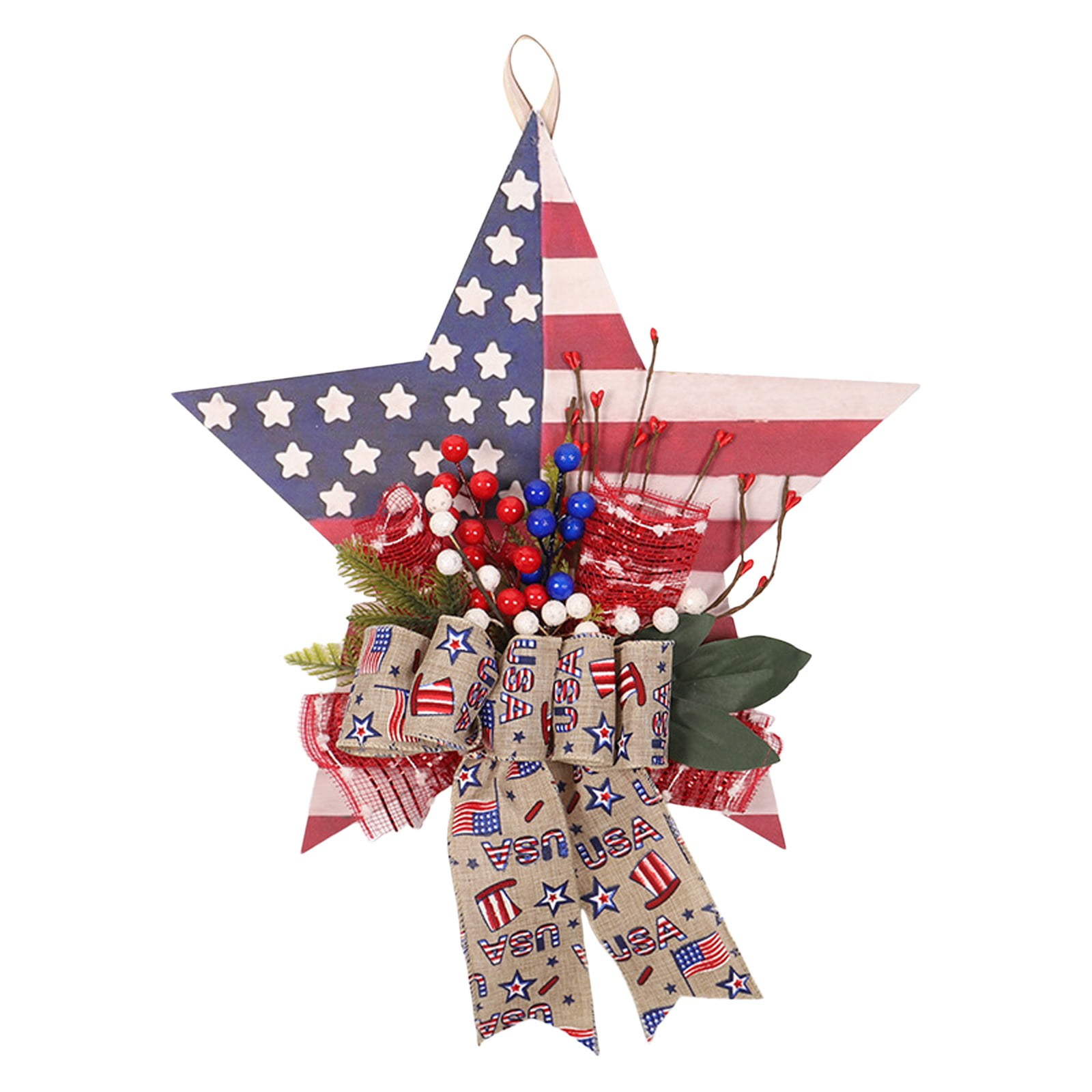 Independence Day Patriotic Vine Wreath Garland Independence Day Garland ...