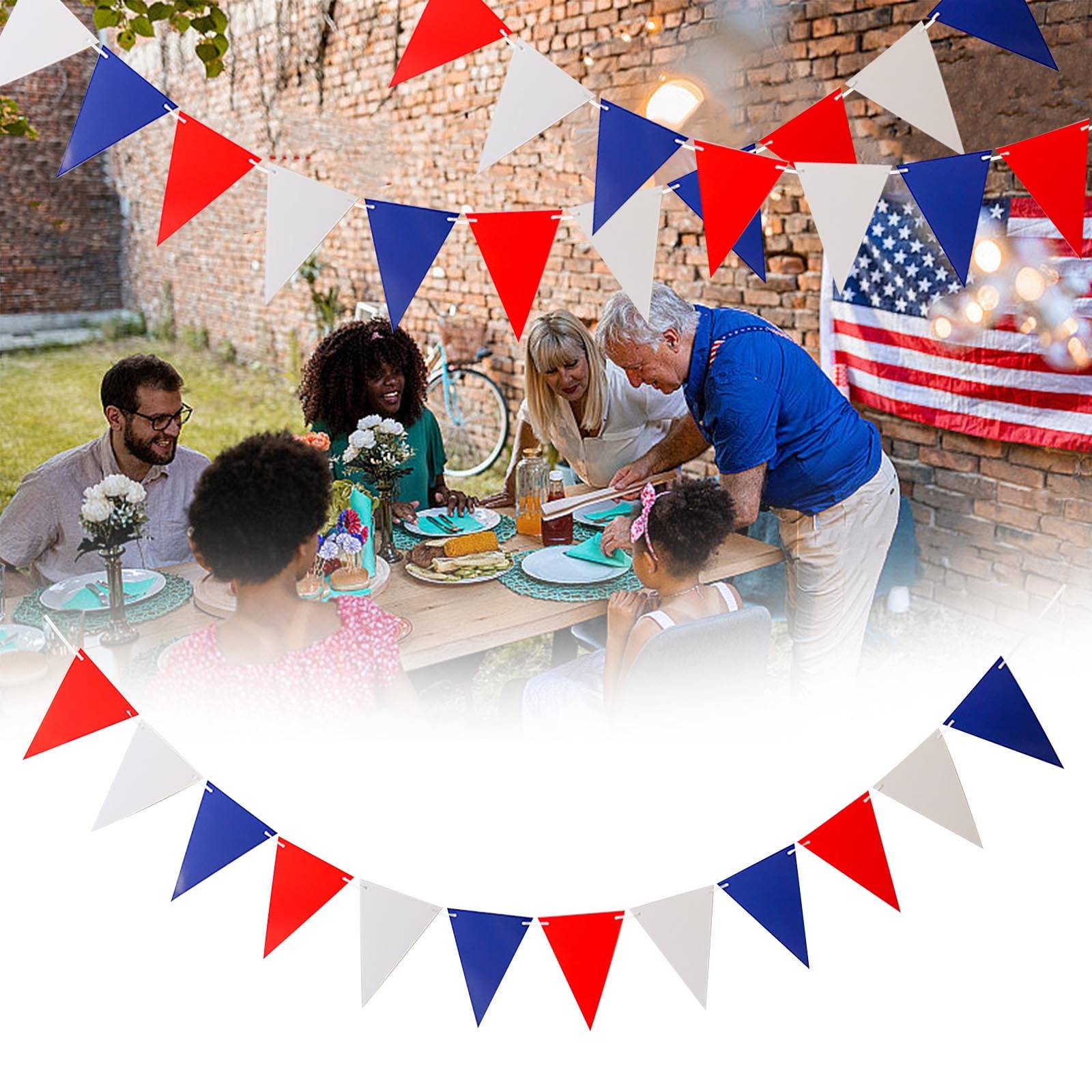 Independence Day Pennants | Patriotic Pull Flags | 12 Star-Spangled ...