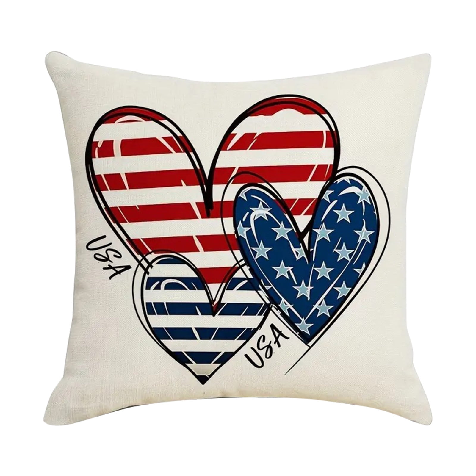 Independence Day Pillow Cases 2025 Patriotic 45x45cm Memorial Day ...