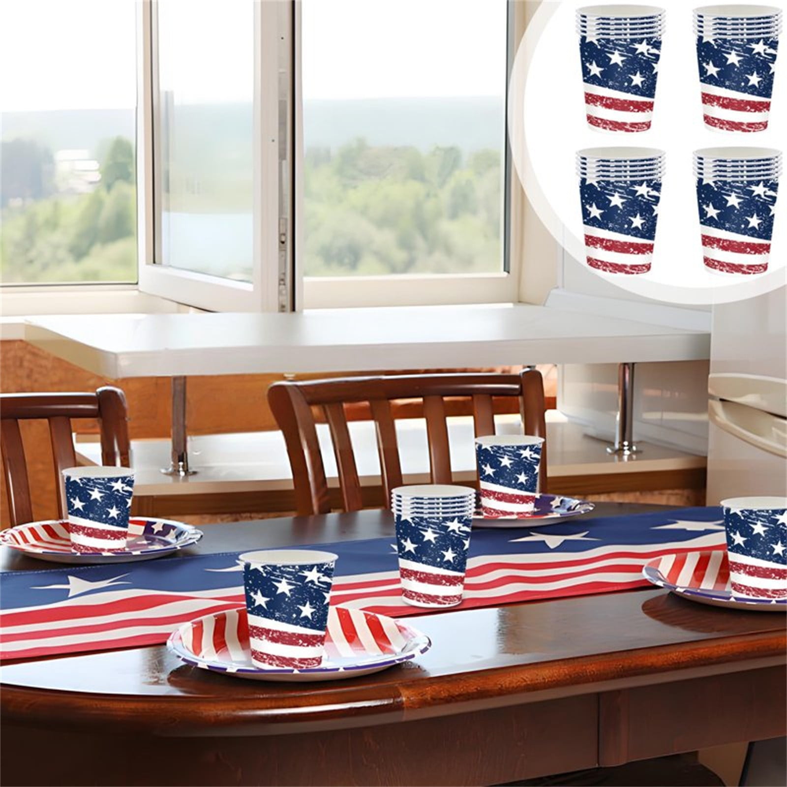 Independence Day Plastic Cups for Party 20PC Patriotic 2025 Red White ...