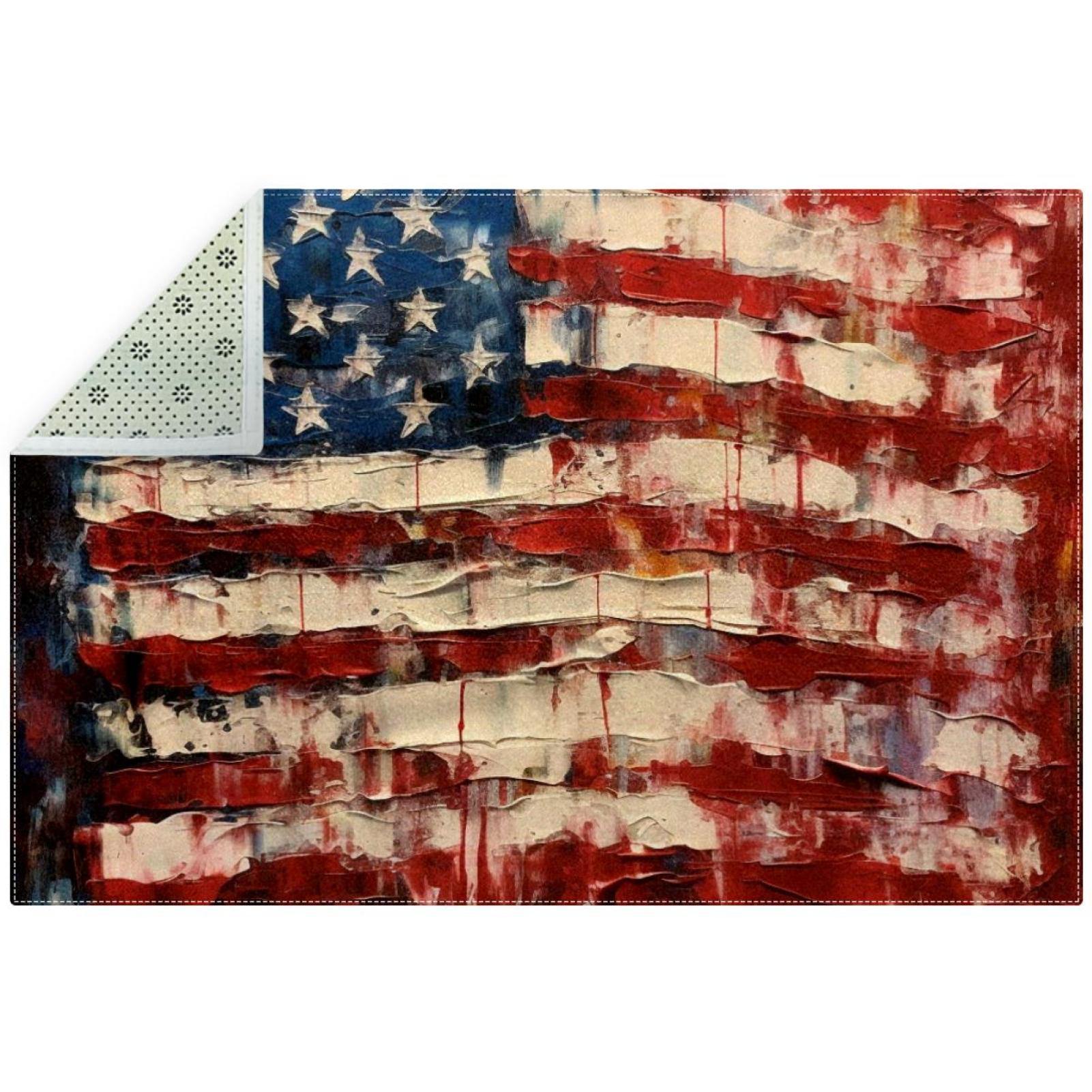 Independence Day Polyester Office Rugs for Right-Angle Floor Mats ...