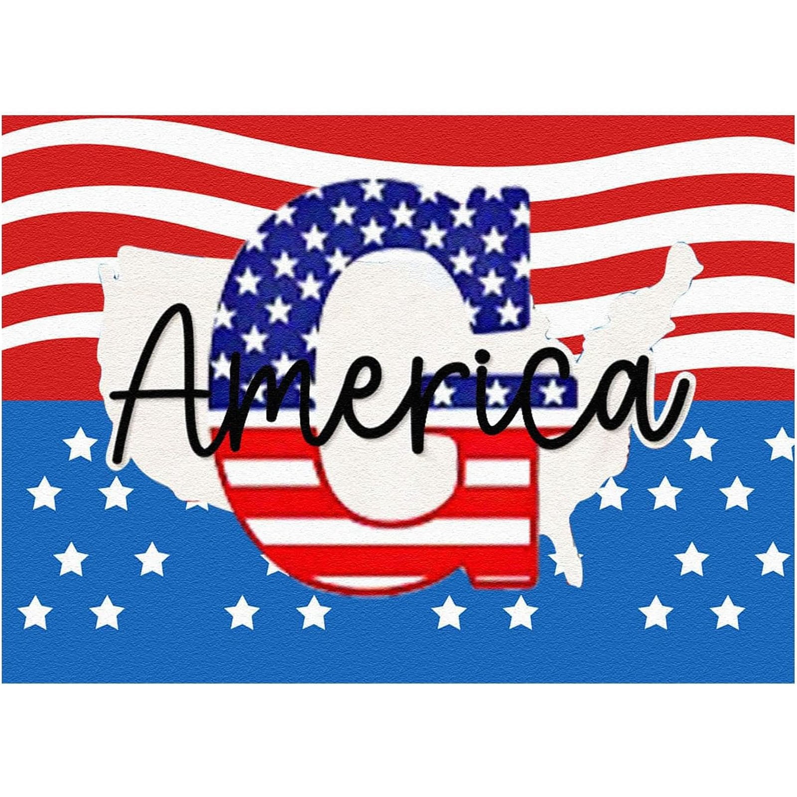 Independence Day Porch Decor Retro Flag Door Mat, Independence Day ...