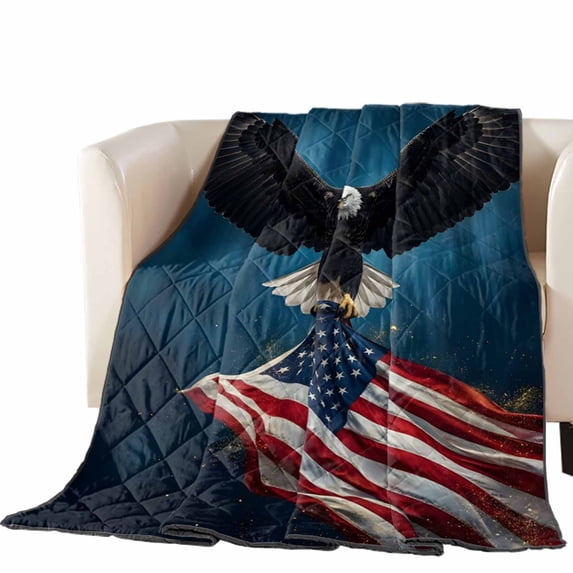 Independence Day Quilted Comforters Cooling Blanket California King ...