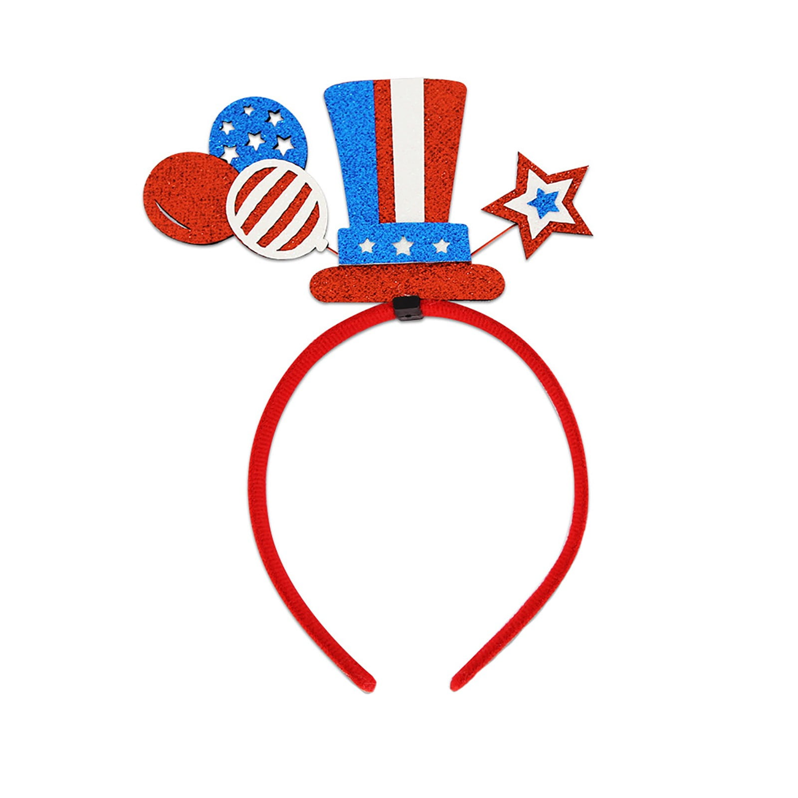 Independence Day Red White and Blue Stars Hair Band Party Decorations ...