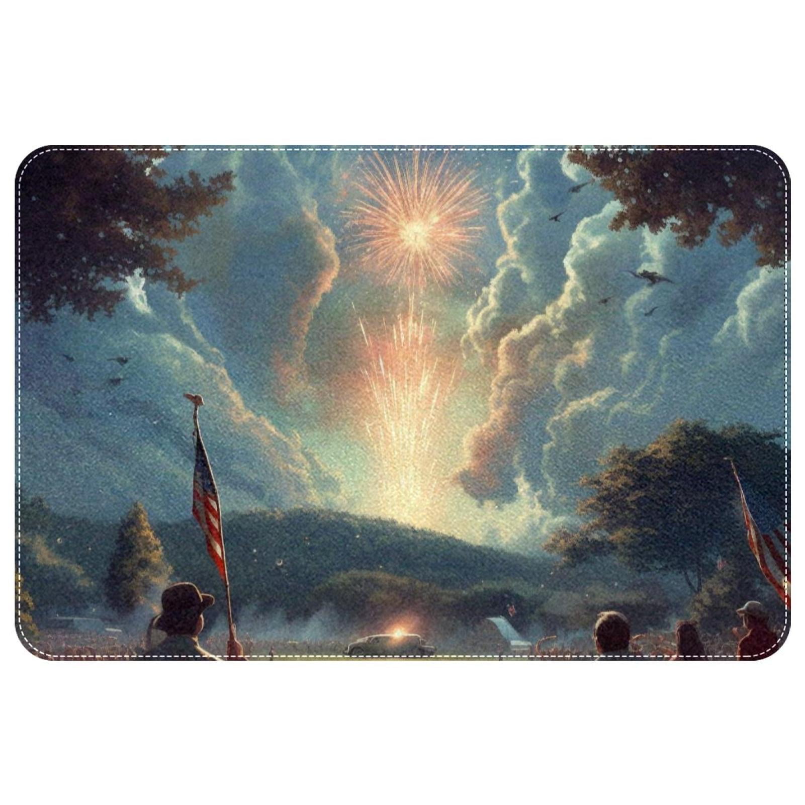 Independence Day Right Angle Floor Mat with High-Density Memory Sponge ...