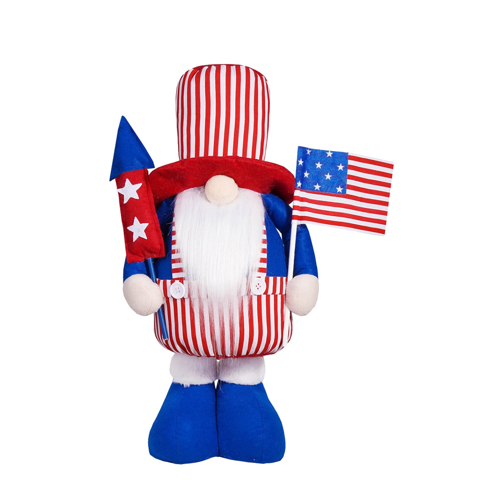PRETXORVE Independence Day Dwarf Doll Ornament Flag Faceless Doll ...