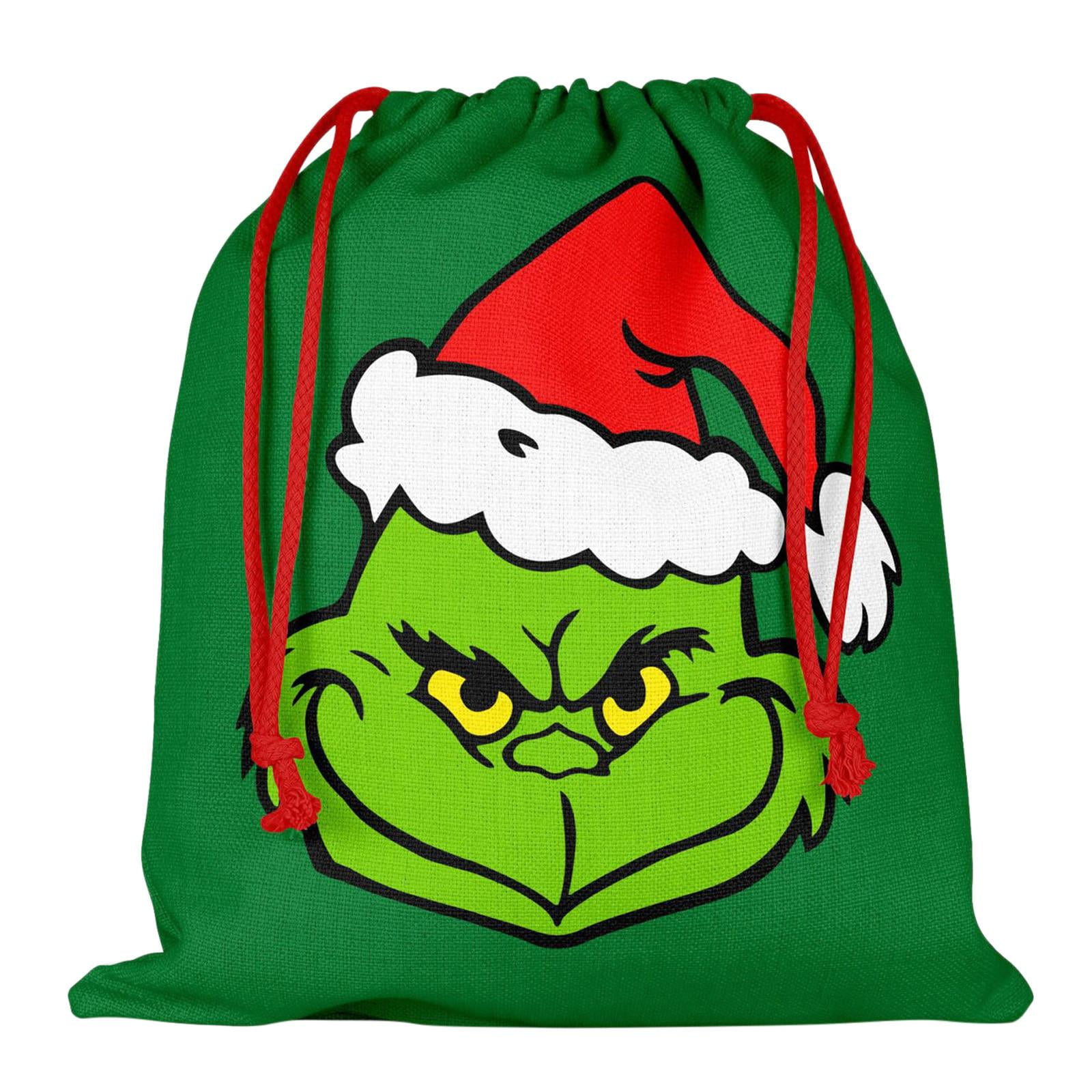 Christmas Decorations, Drawstring Gift Bags, Double Sided Printed Bag ...
