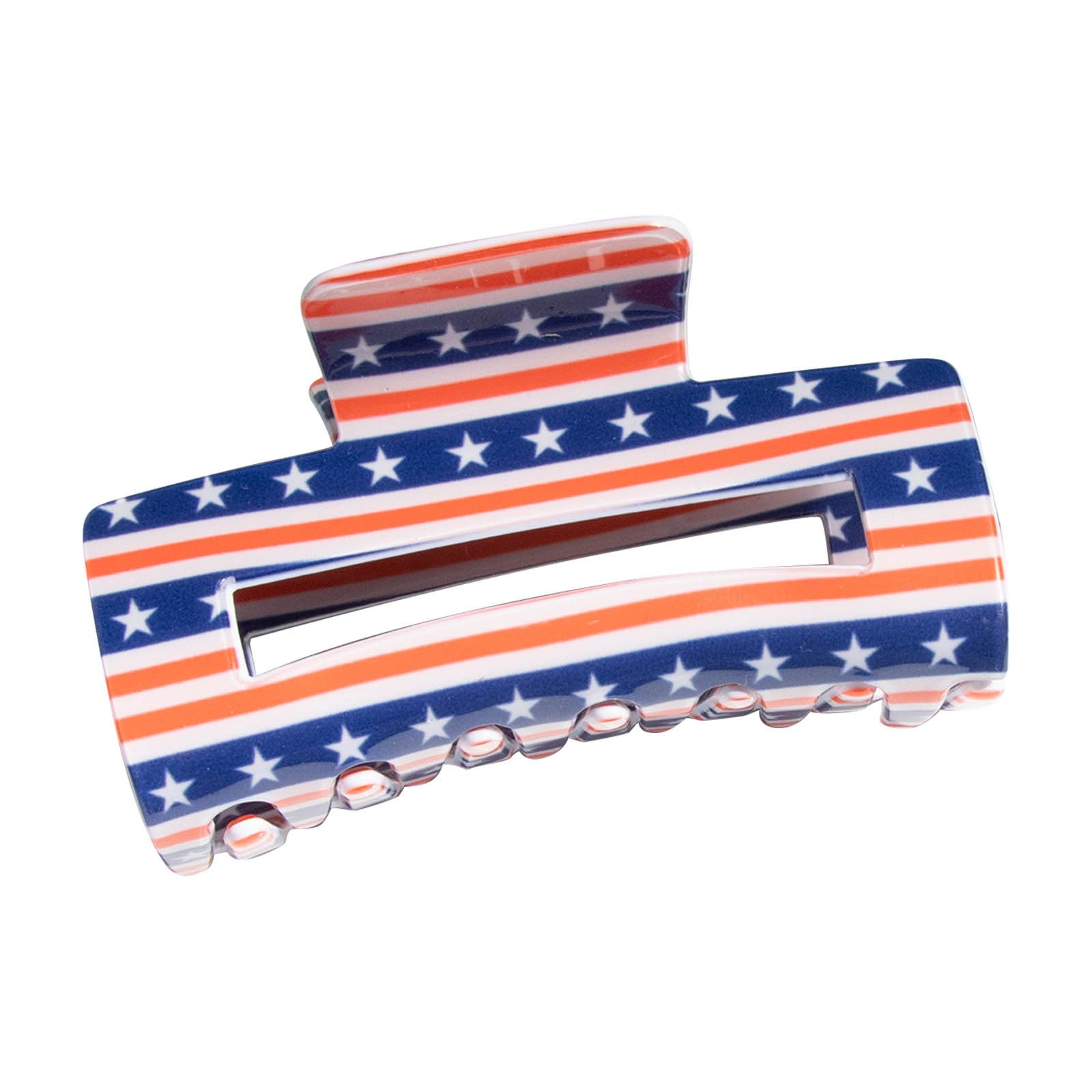 Independence Day Square Clip Rectangular Back Of Head Barrettes For ...