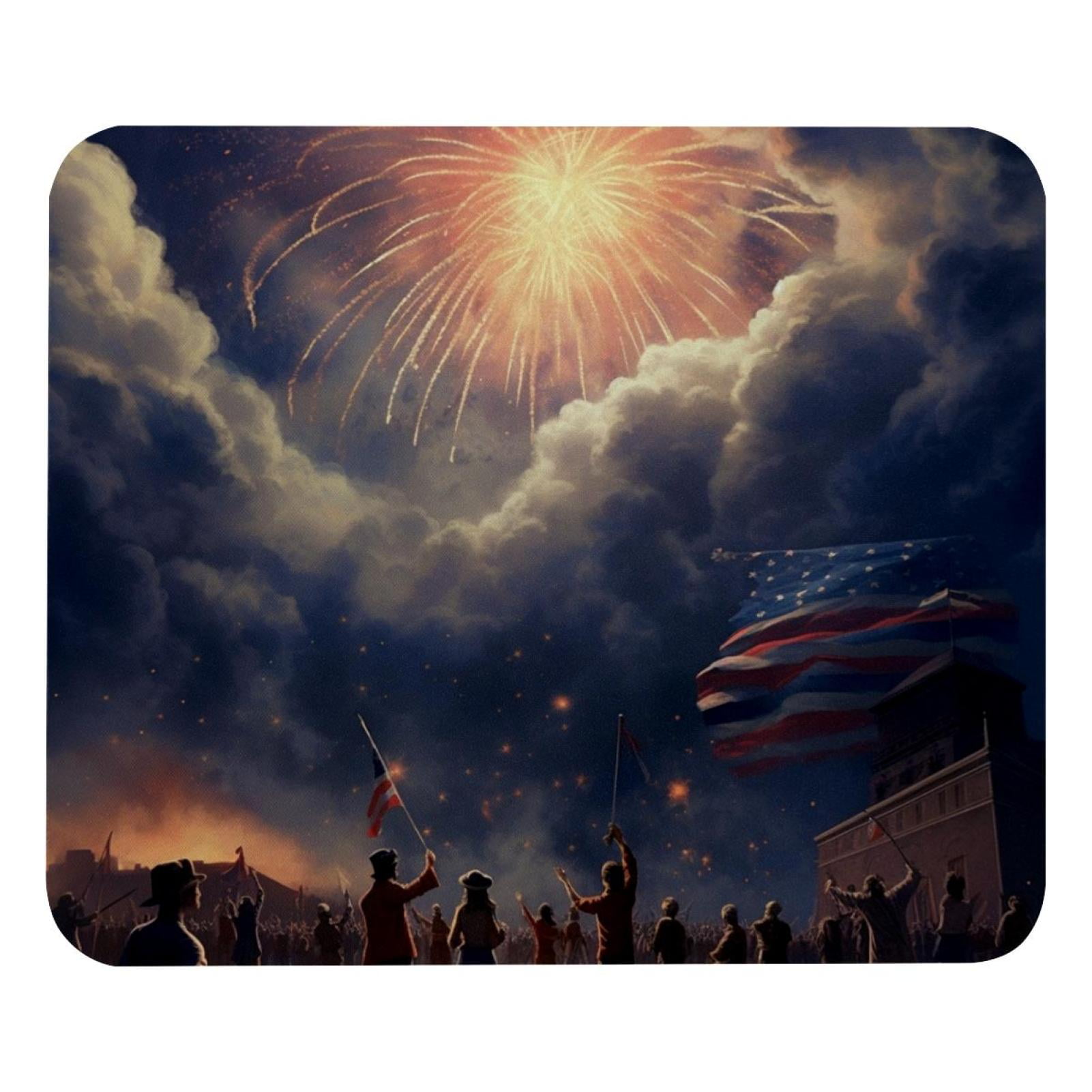 Independence Day Square Desk Mat Gaming Mouse Pad, 8.3x9.8 Inch Non ...