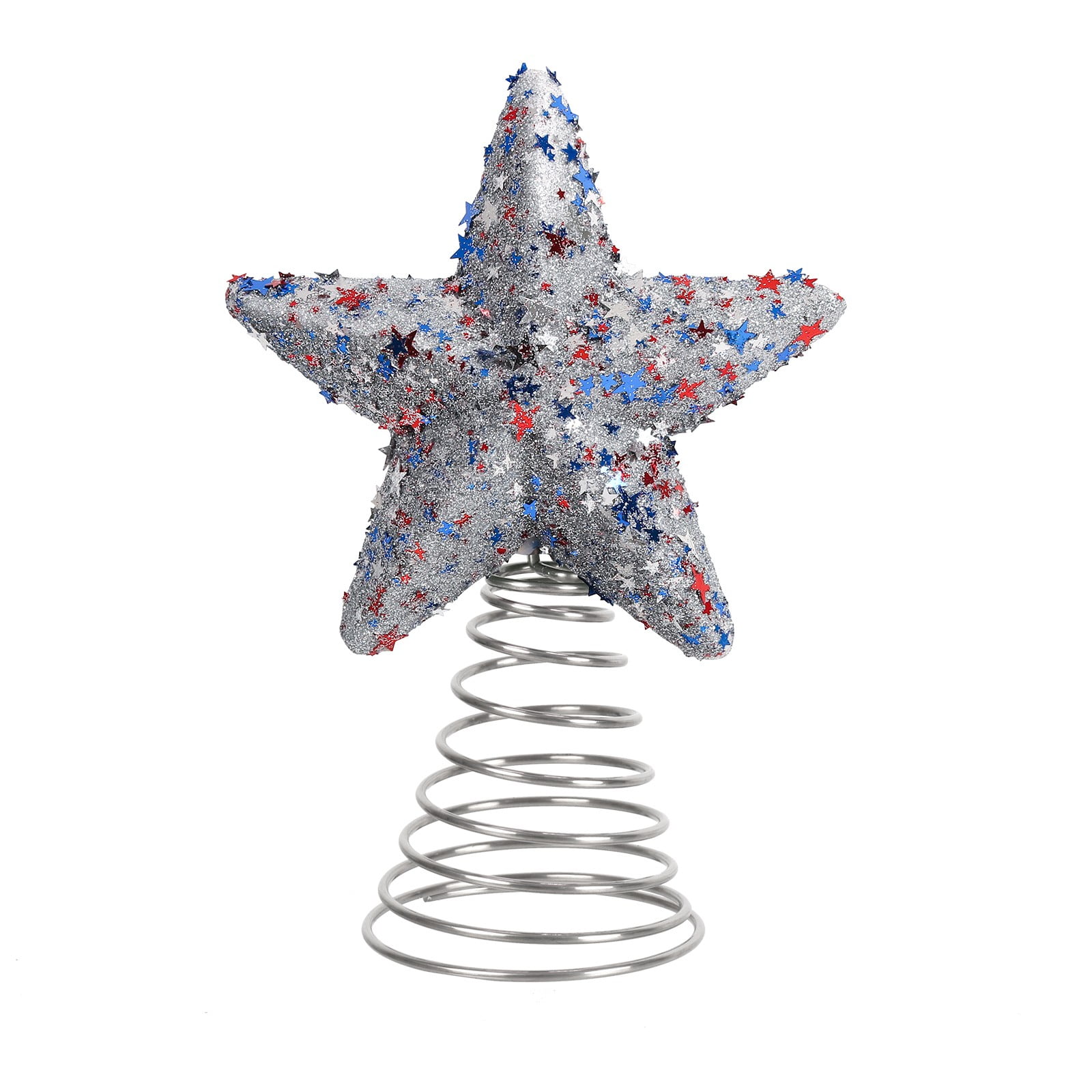 Independence Day Star Memorial Day Tree Decorations Sequins Patriotic ...