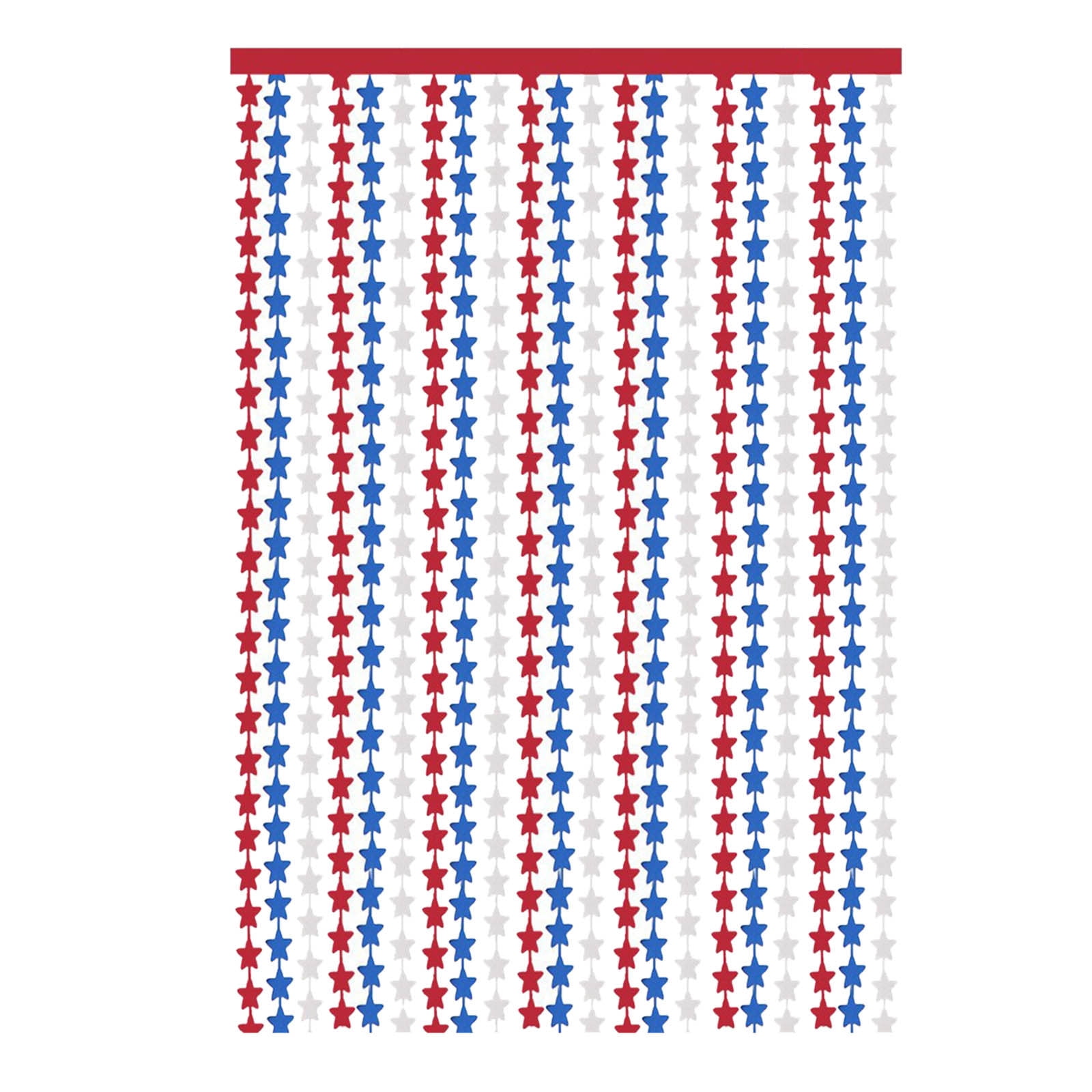 Independence Day Star Rain Silk Curtain Patriotic Metal Foil Party ...