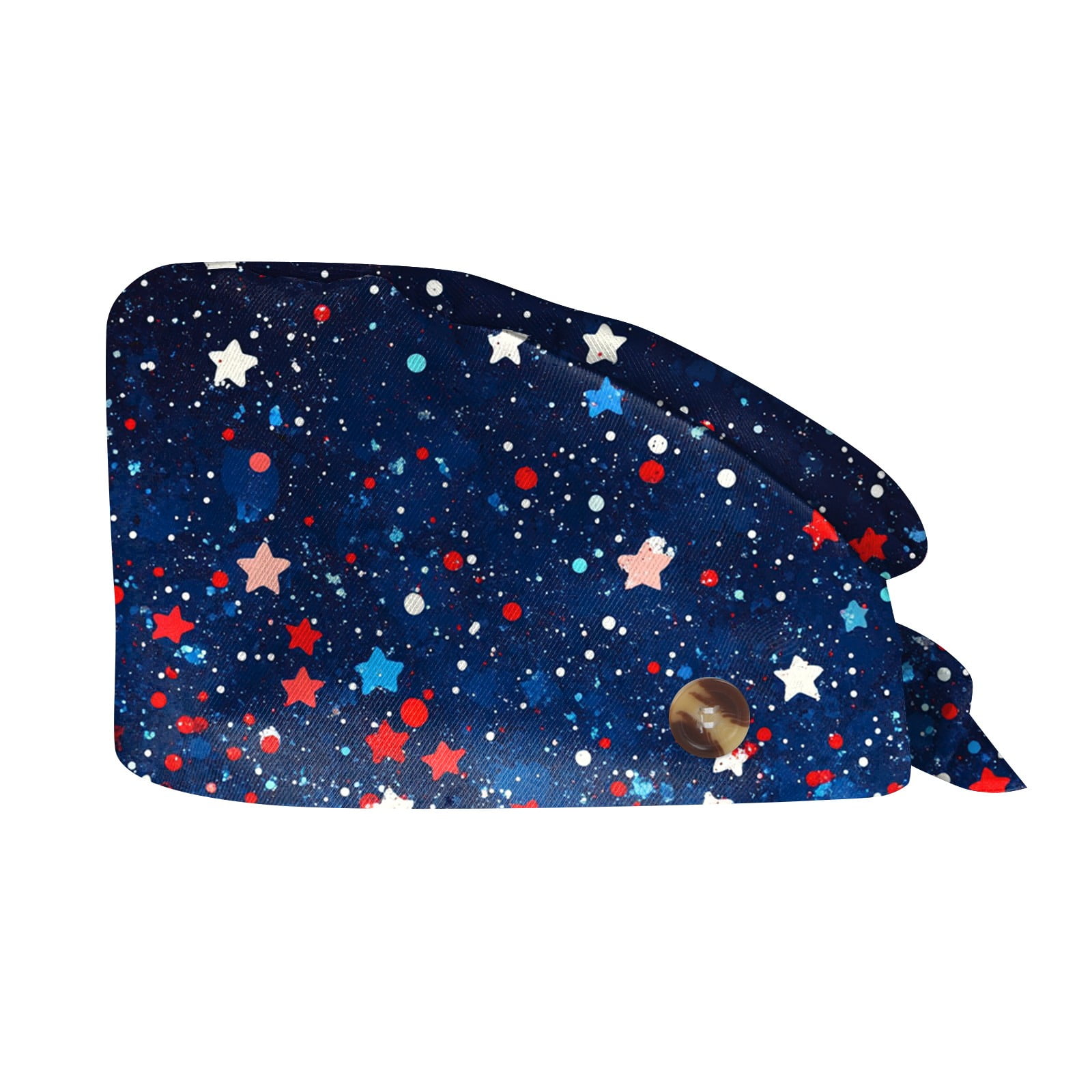Independence Day Star Scrub Hats American Red Blue and White Cap, 10 ...