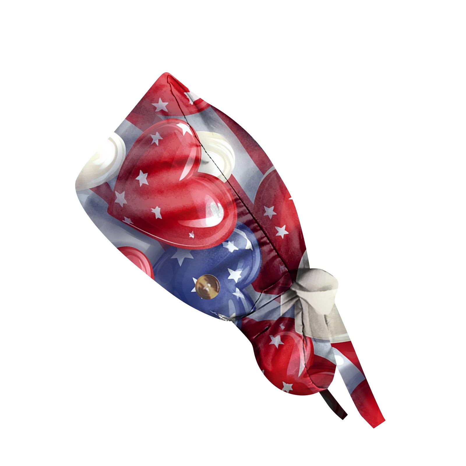 Independence Day Star Scrub Hats American Red Blue and White Cap, 10 ...