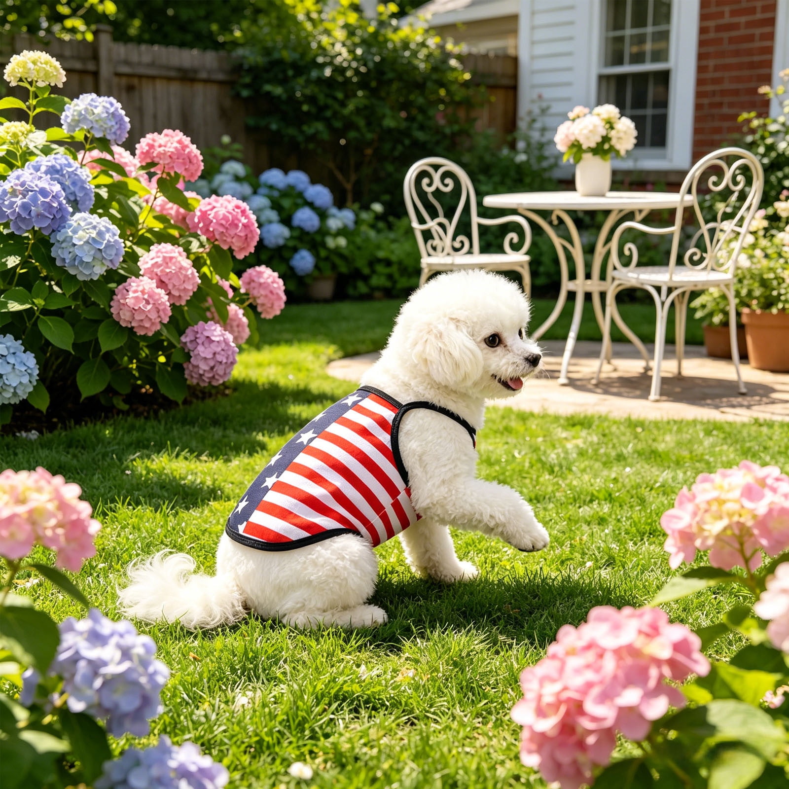 Independence Day Star-Spangled Pet Vest Red White Blue Dog Cat Costume ...