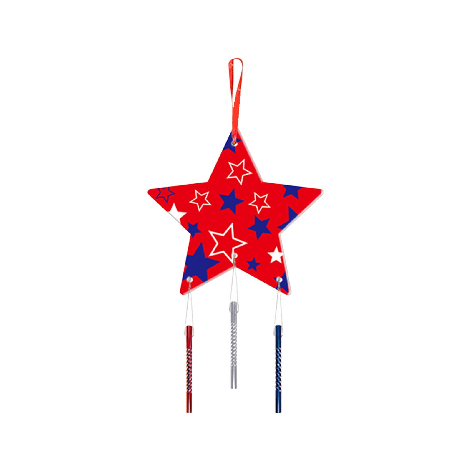 Independence Day Star Wind Chime Patriotic Hanging Decor 5.91in Paper ...