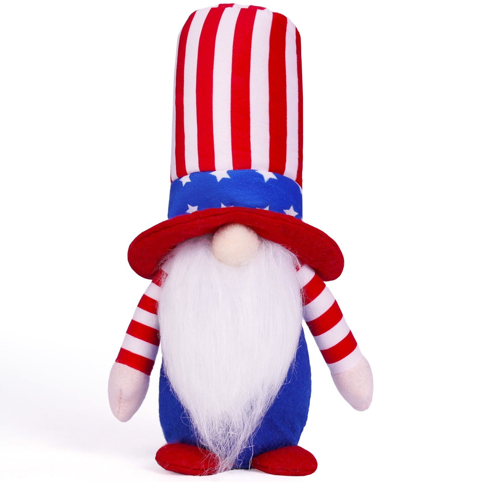 Independence Day Stars And Strips Faceless Gnome Doll, Patriotic Old Man Figurine with Flag ...