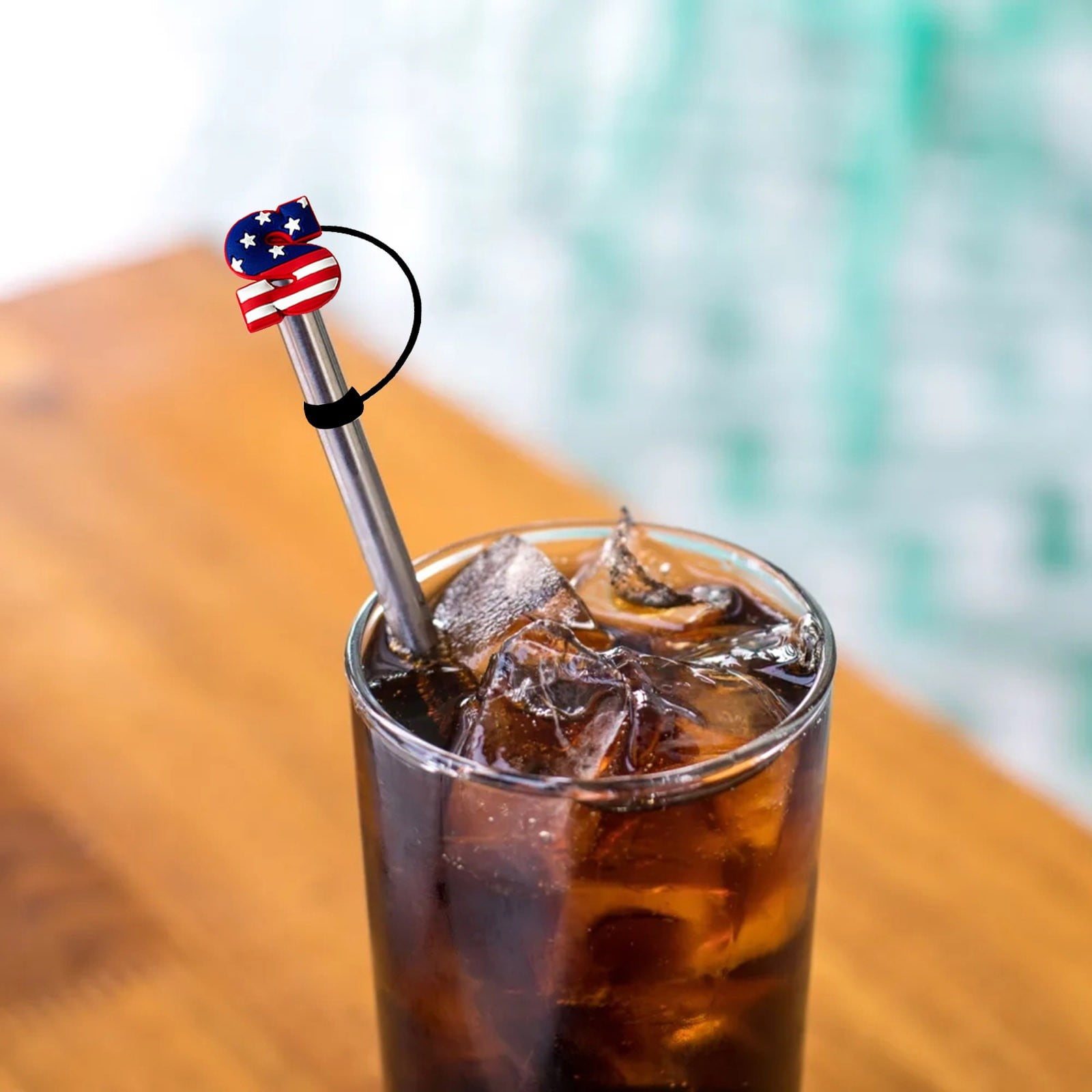 Independence Day Straw Cover Removable Cap 10mm Food Grade Independence ...