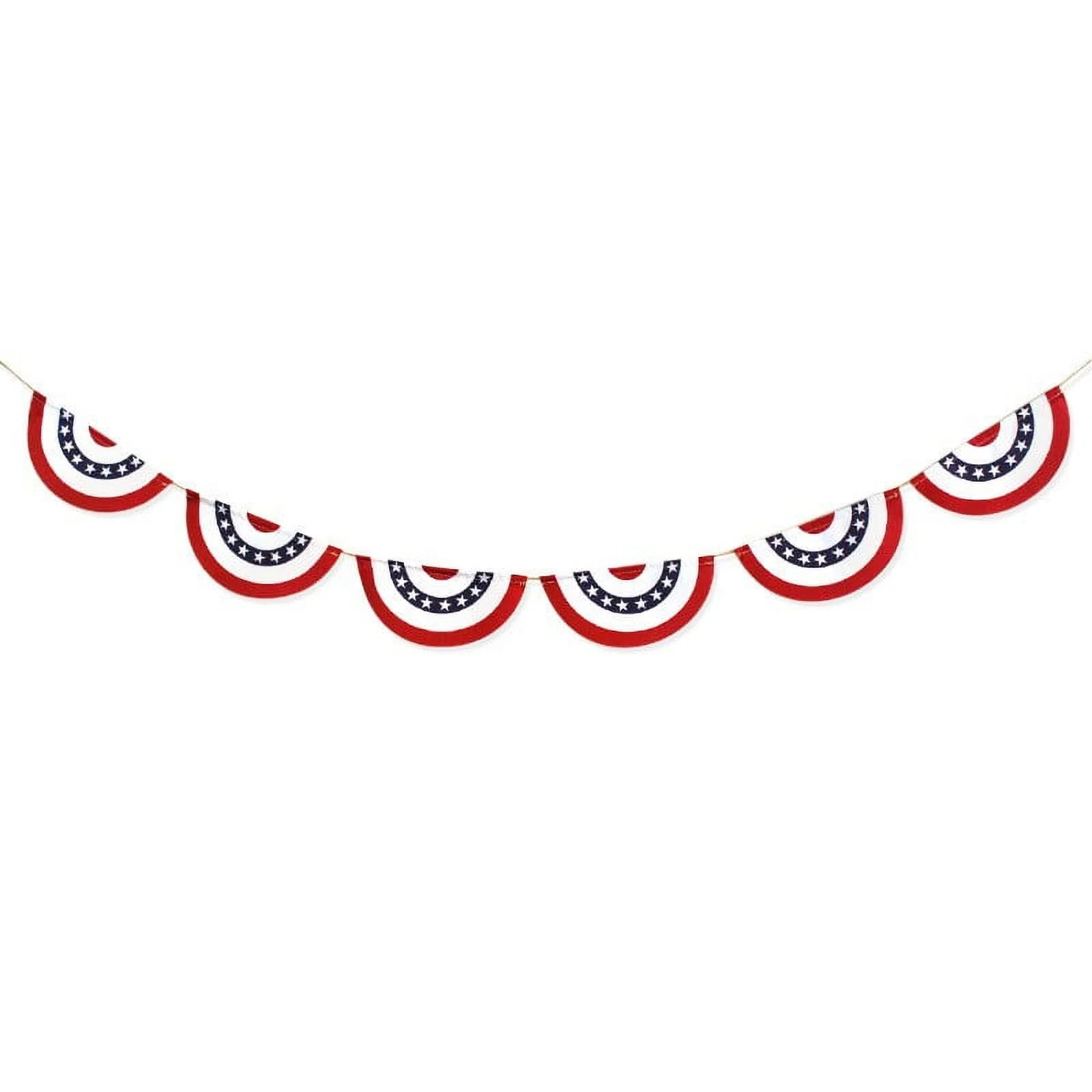 Independence Day Stripe Banner , Red Blue White 4th July Circle Dot ...