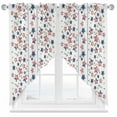 Independence Day Swag Kitchen Curtain Valances, Star Flag Red Striped ...