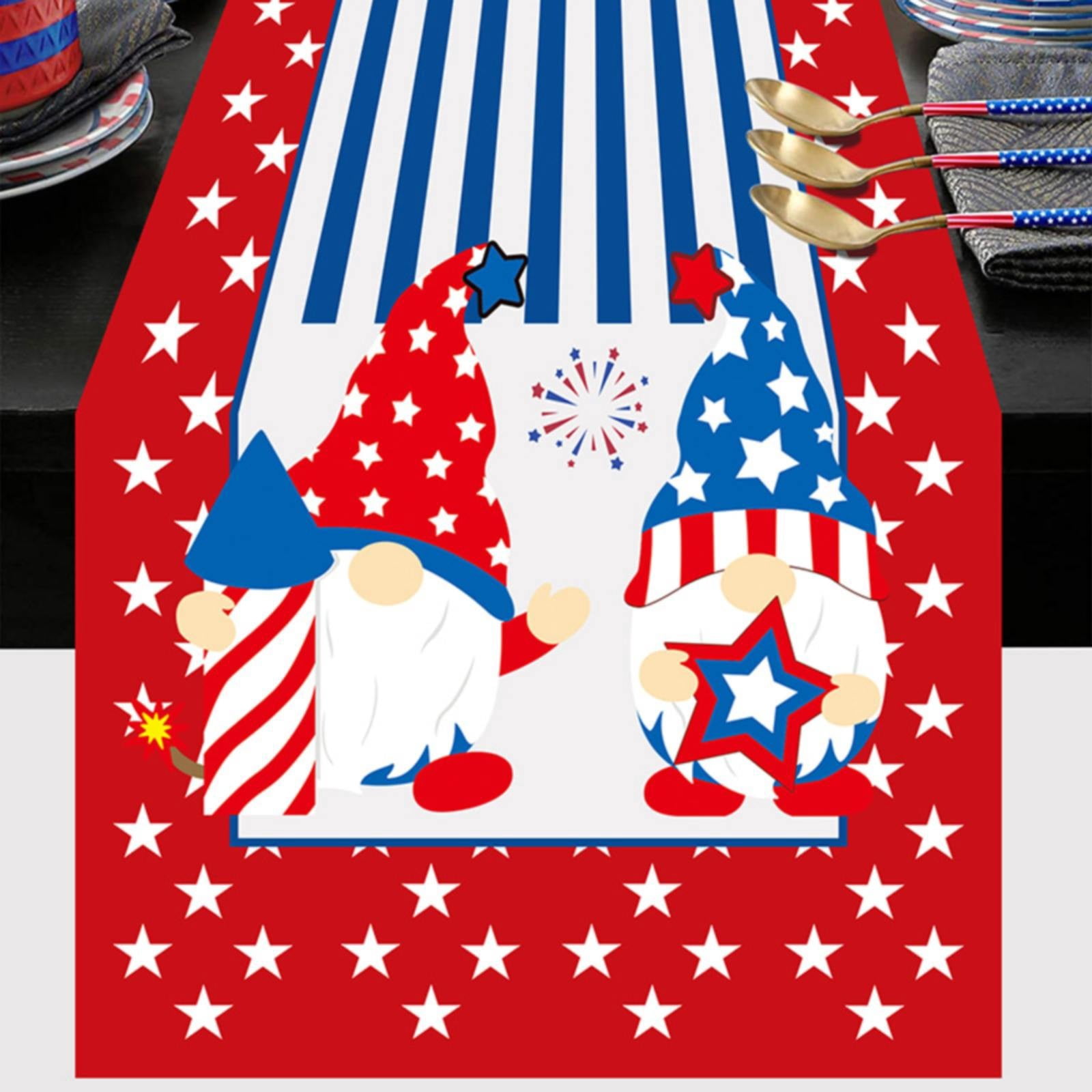 Independence Day Table Flag A, July 4Th Dining Path American Flag ...
