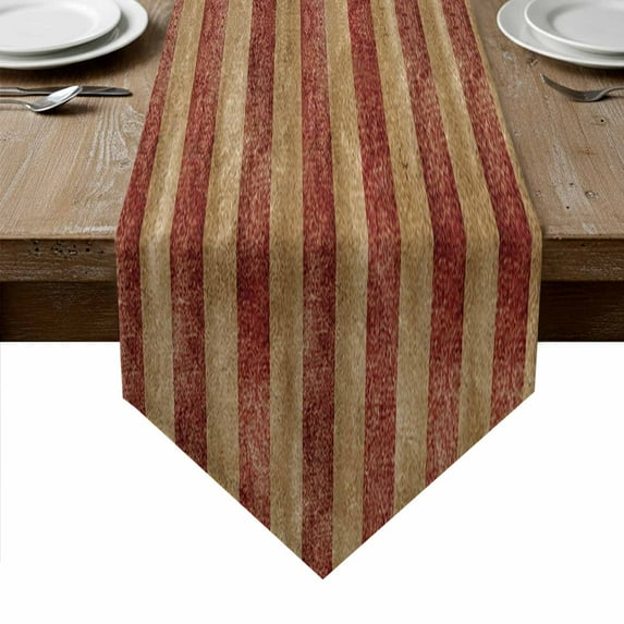 Independence Day Table Runner Linen Burlap Table Runner 72 Inches Long ...