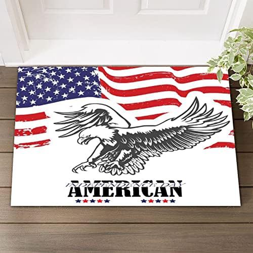 Independence Day US Flag Star Coir Doormat Red White Blue Patriotic ...
