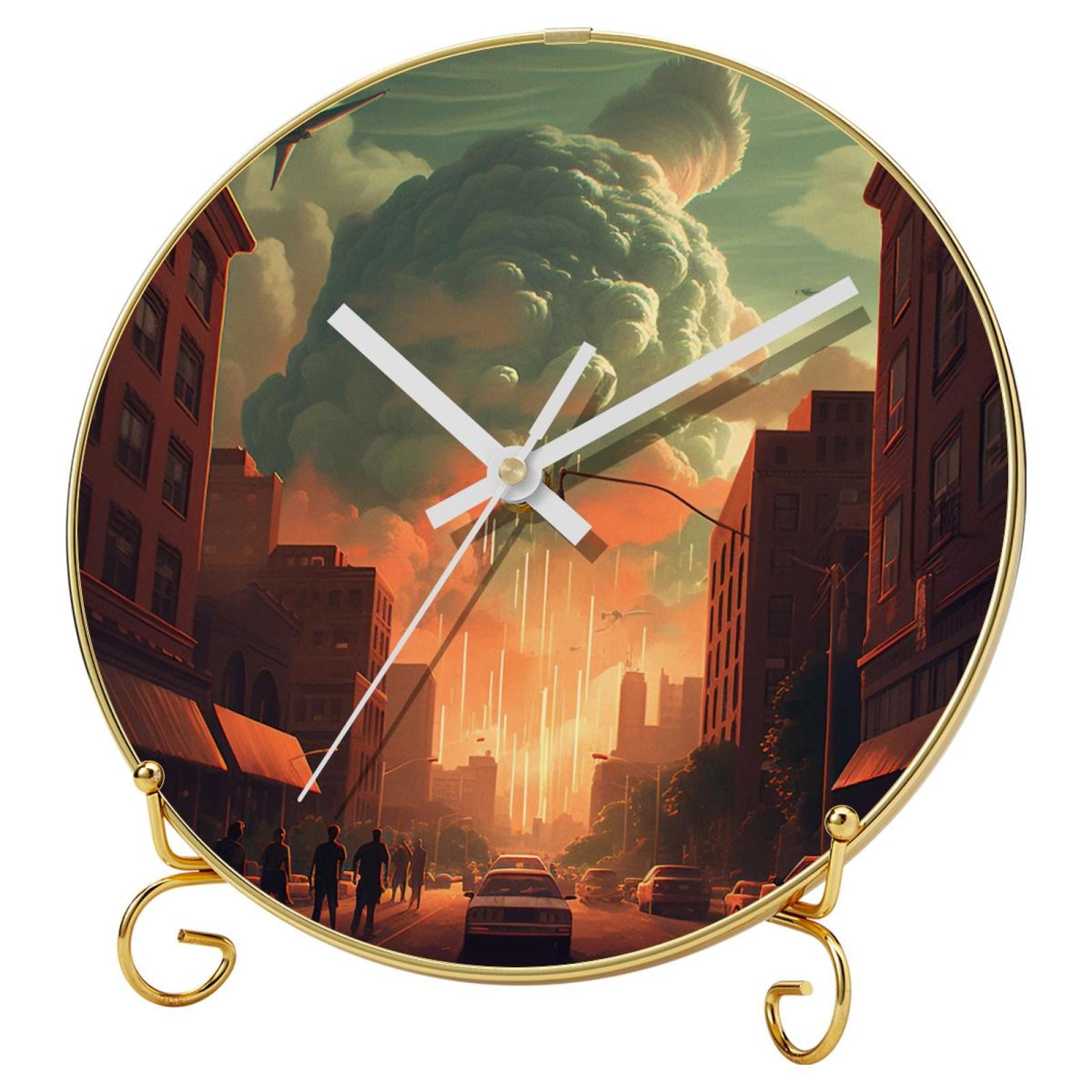 Independence Day Wall Clocks Round Printed with Hooks and Gold Stand ...