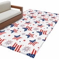 Independence Day Washable Area Rugs 3'x5', U.S. Flag Themed Cartoon ...