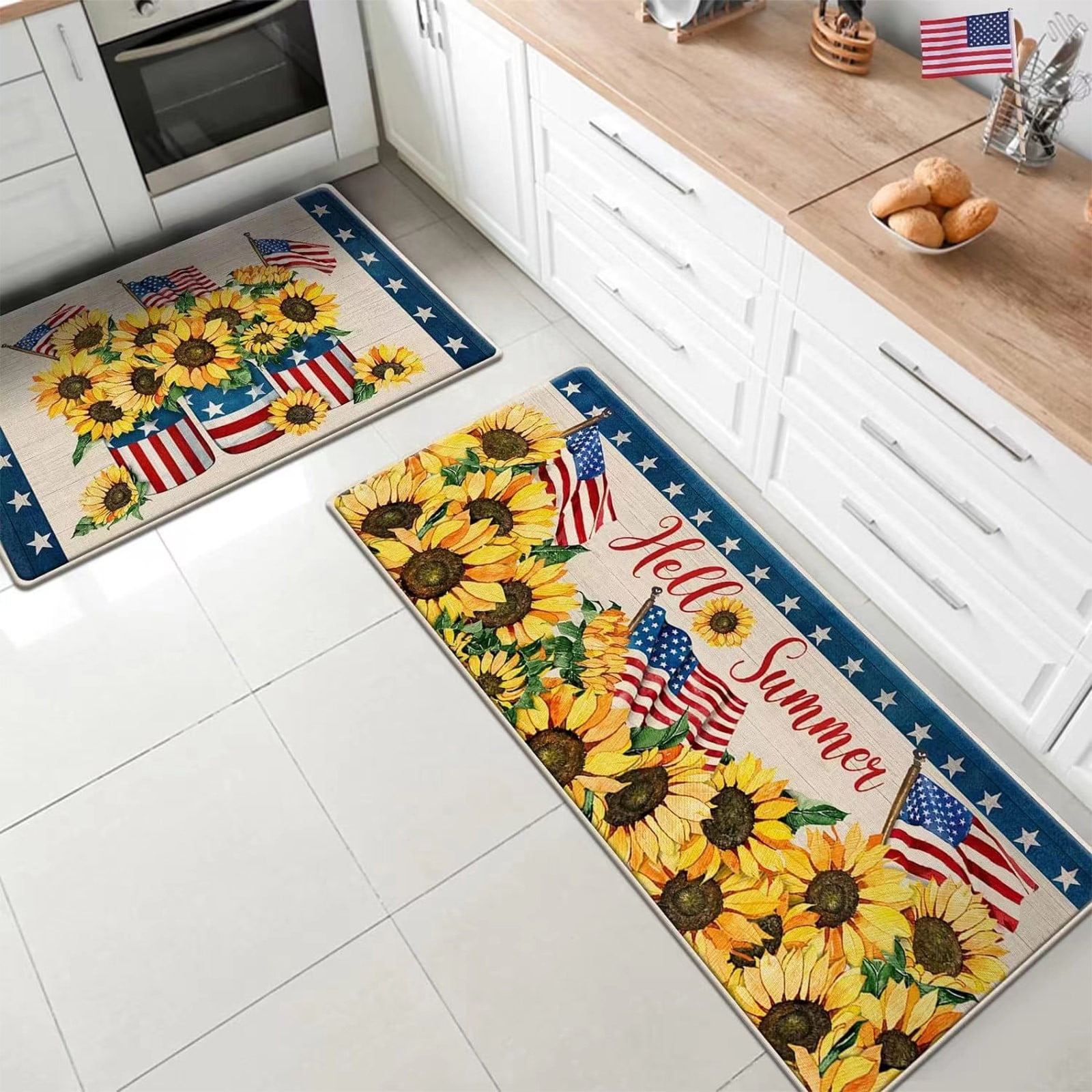 Independence Day Welcome Door Mat Indoor Entrance 50*80cm Patriotic ...