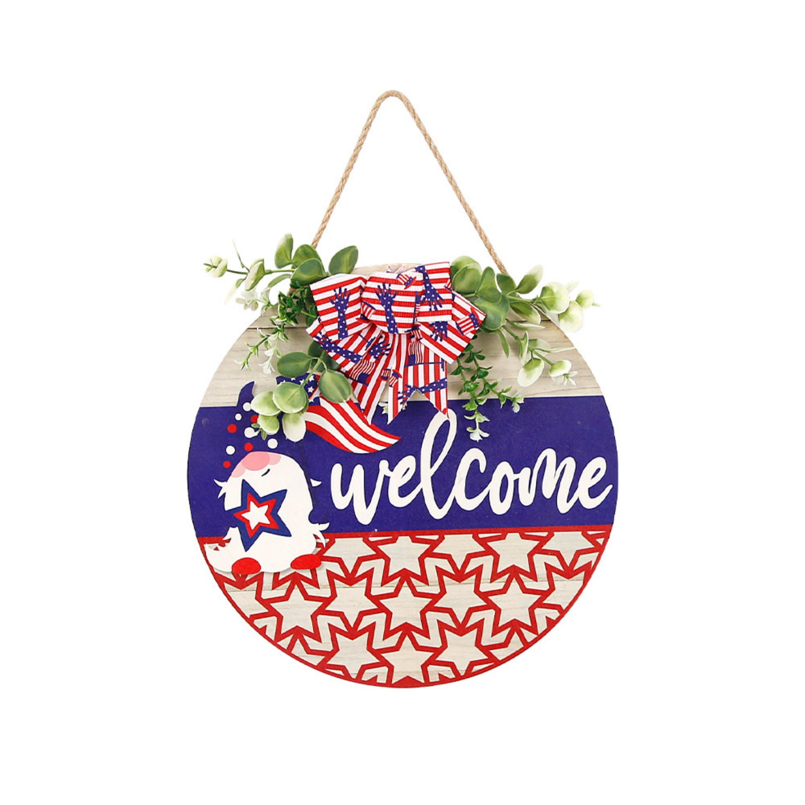 Independence Day Welcome Sign Front Door Decoration, Season Rustic ...