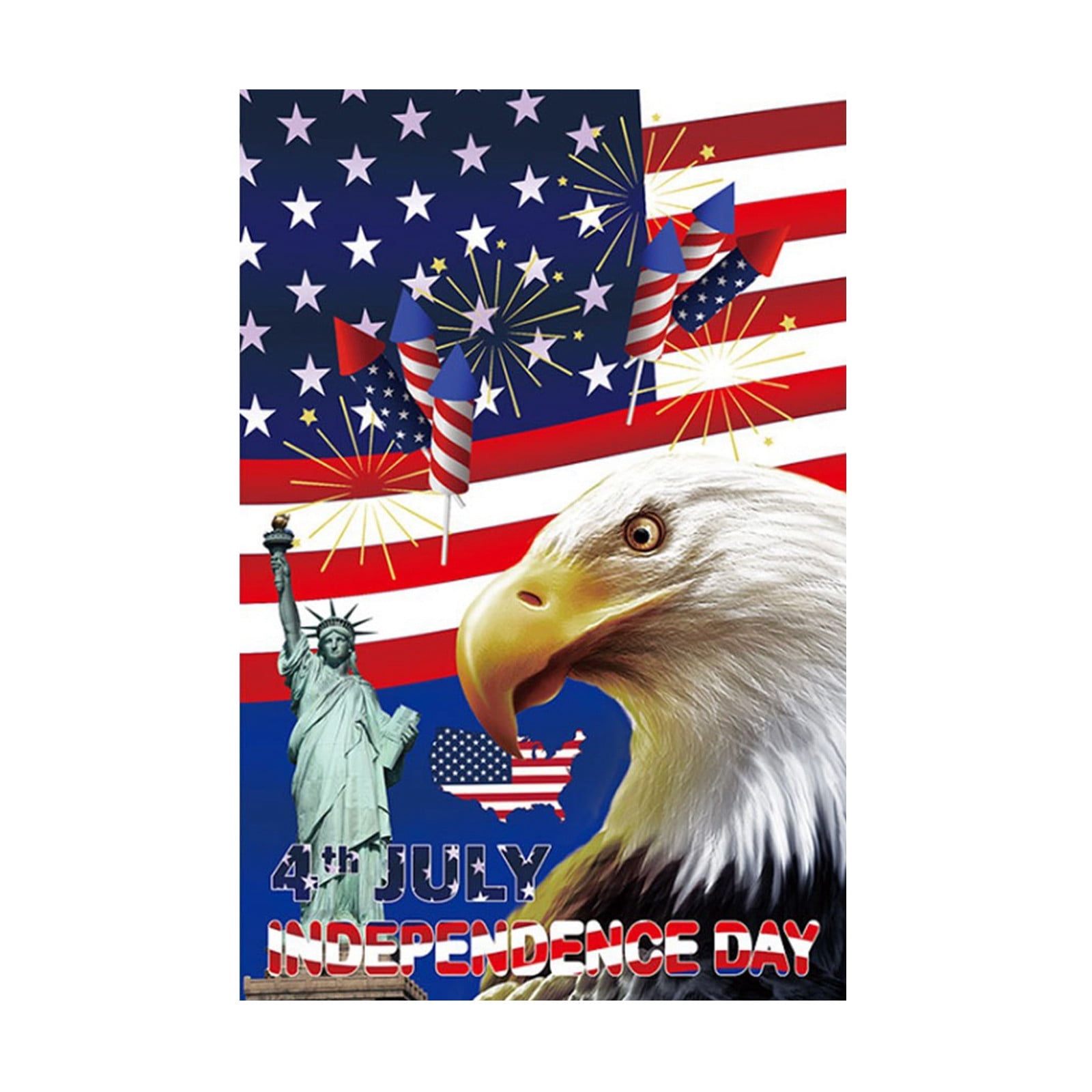 Independence Day Welcome Sign for Front Porch 11.8x17.7Inch Patriotic ...