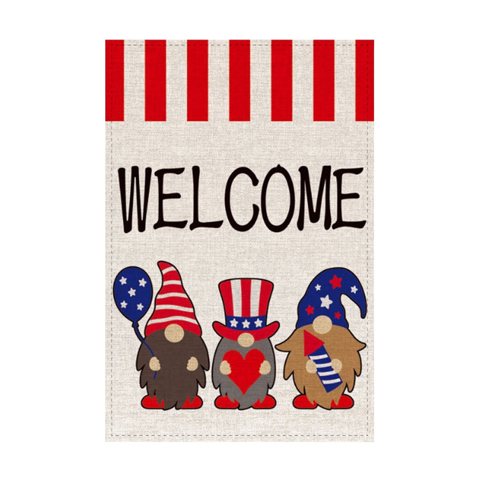 Independence Day Welcome Sign for Front Porch 2025 Patriotic 11.8x17 ...