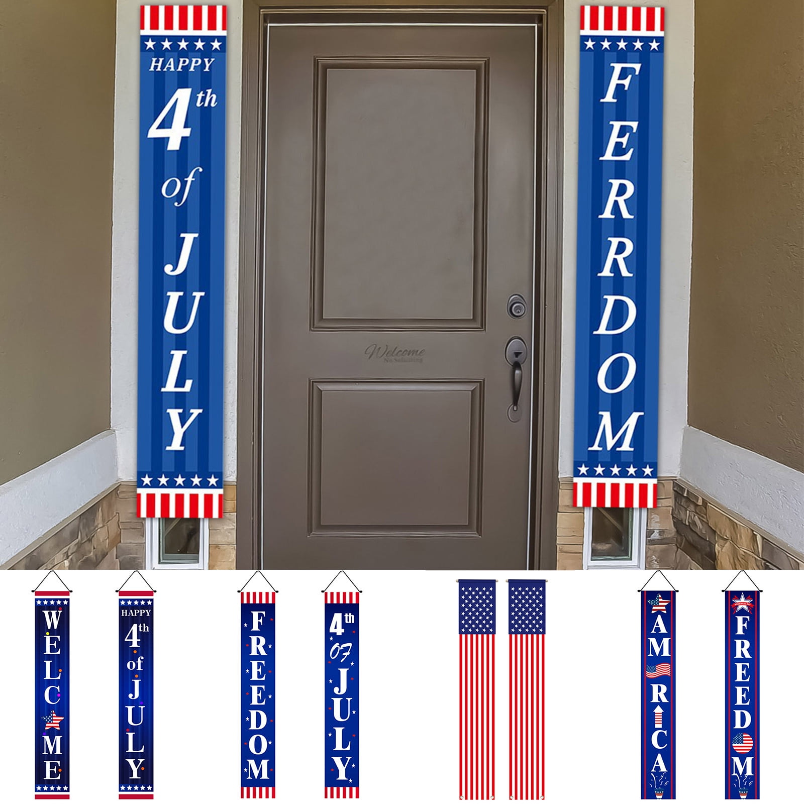 Independence Day Welcome Sign for Front Porch 2025 Patriotic Patriotic ...