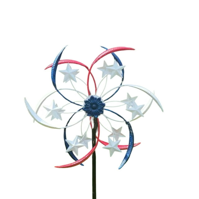 Independence Day Wind Spinner 2025 Patriotic Garden Windmills 64Inch ...