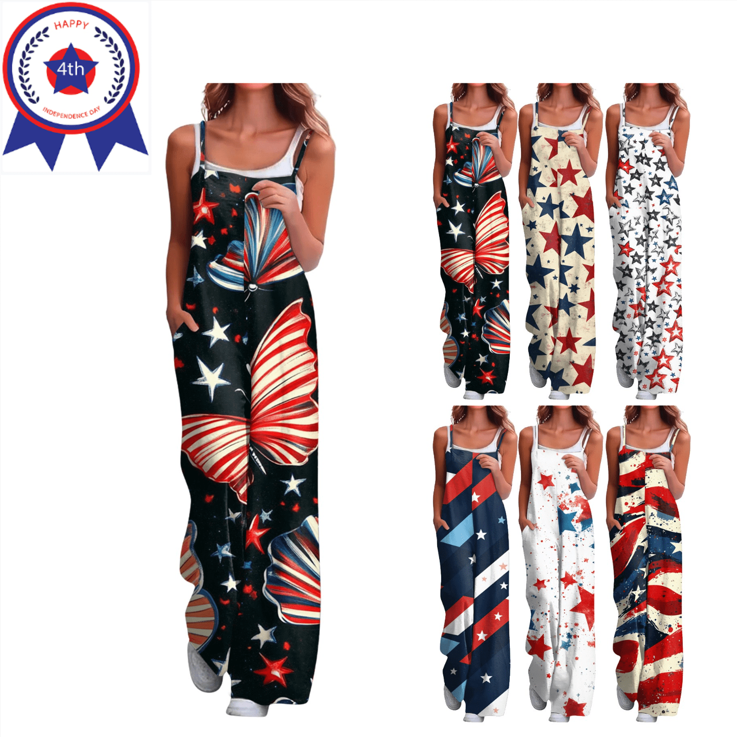 Independence Day Women's Jumpsuit – American Flag Women's Romper ...