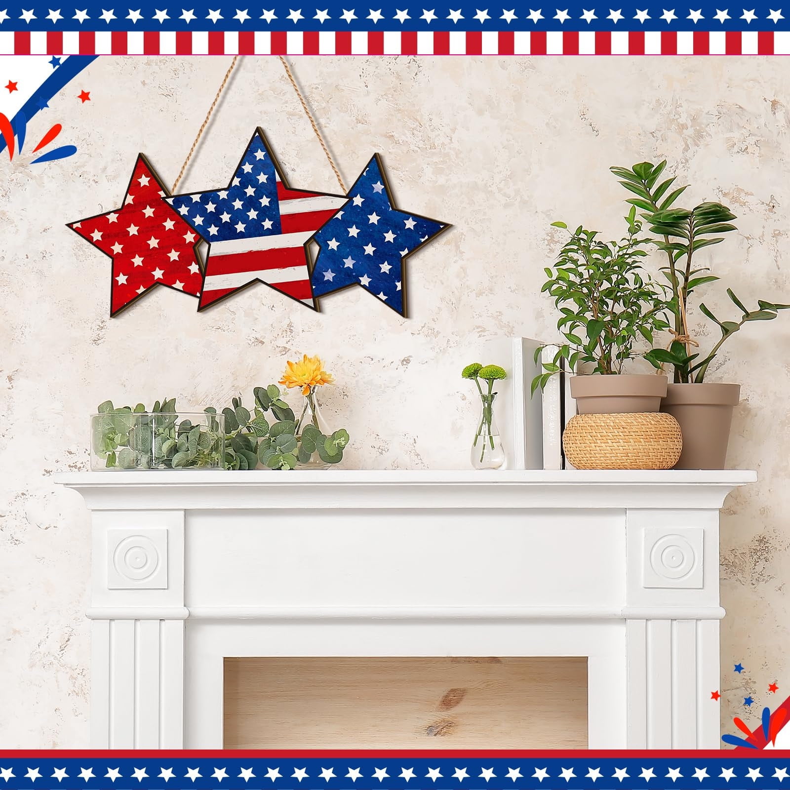 Independence Day Wooden Independence Day Door Sign Dod Bless America ...